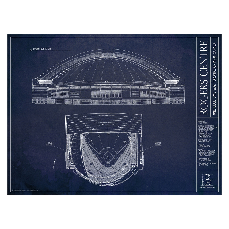 Ballpark Blueprints - Hand-rendered Stadium Wall Art - Touch of Modern
