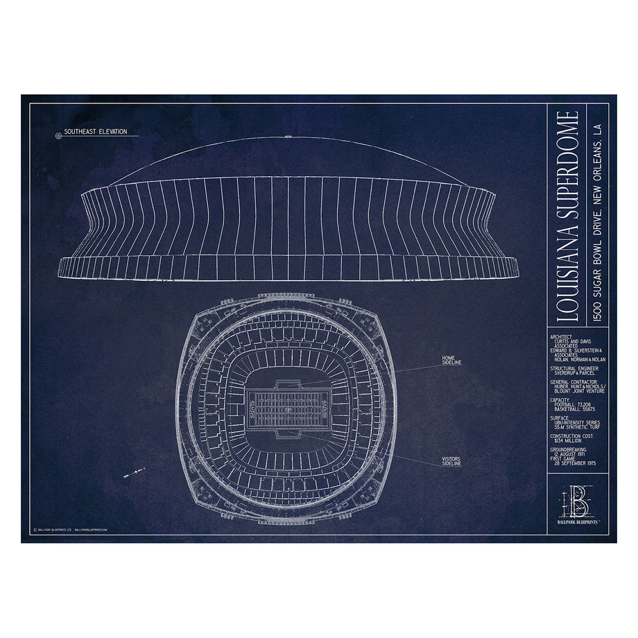 Ballpark Blueprints - Hand-rendered Stadium Wall Art - Touch of Modern