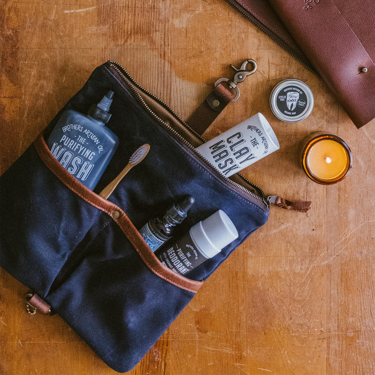 Roll Top Dopp Kit // Navy - LM Products - Touch of Modern