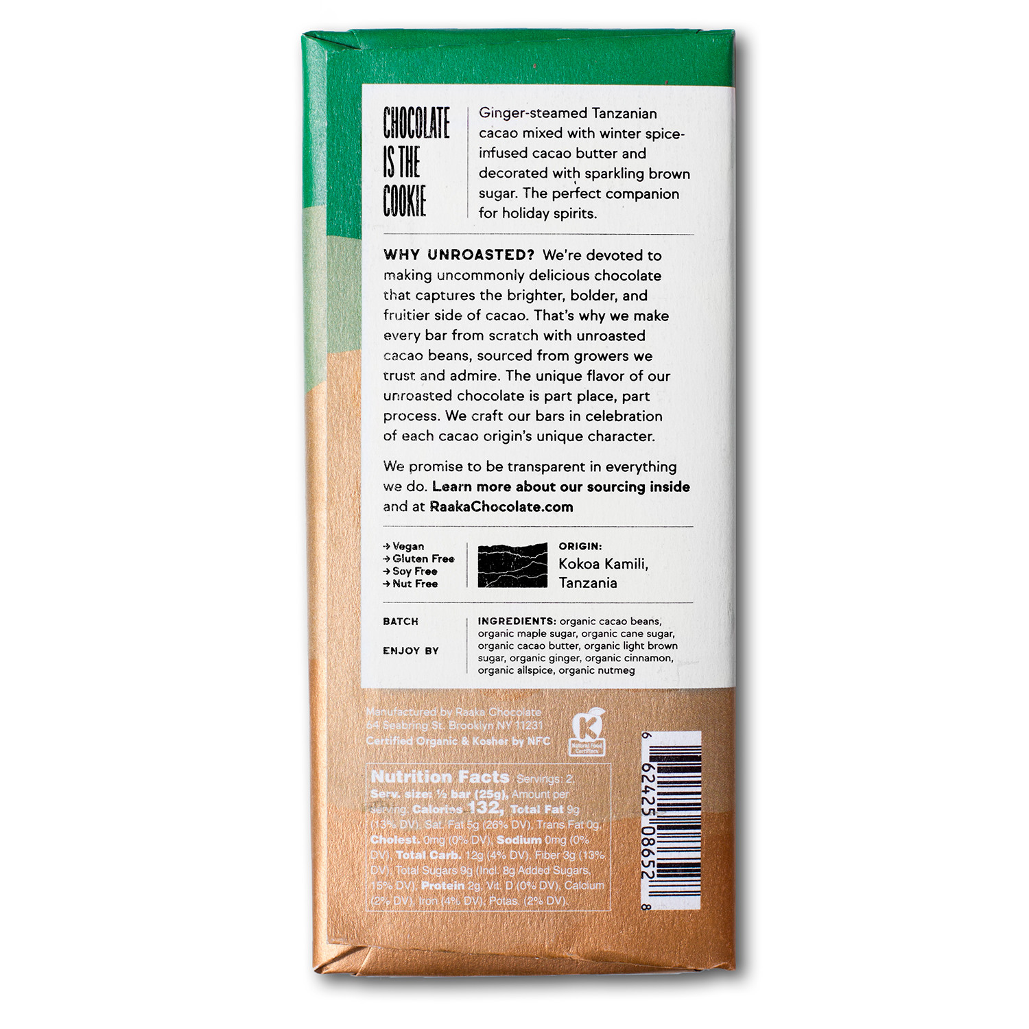 Ginger Snap Chocolate // 12 Bars (12 Bars) - Raaka - Touch of Modern