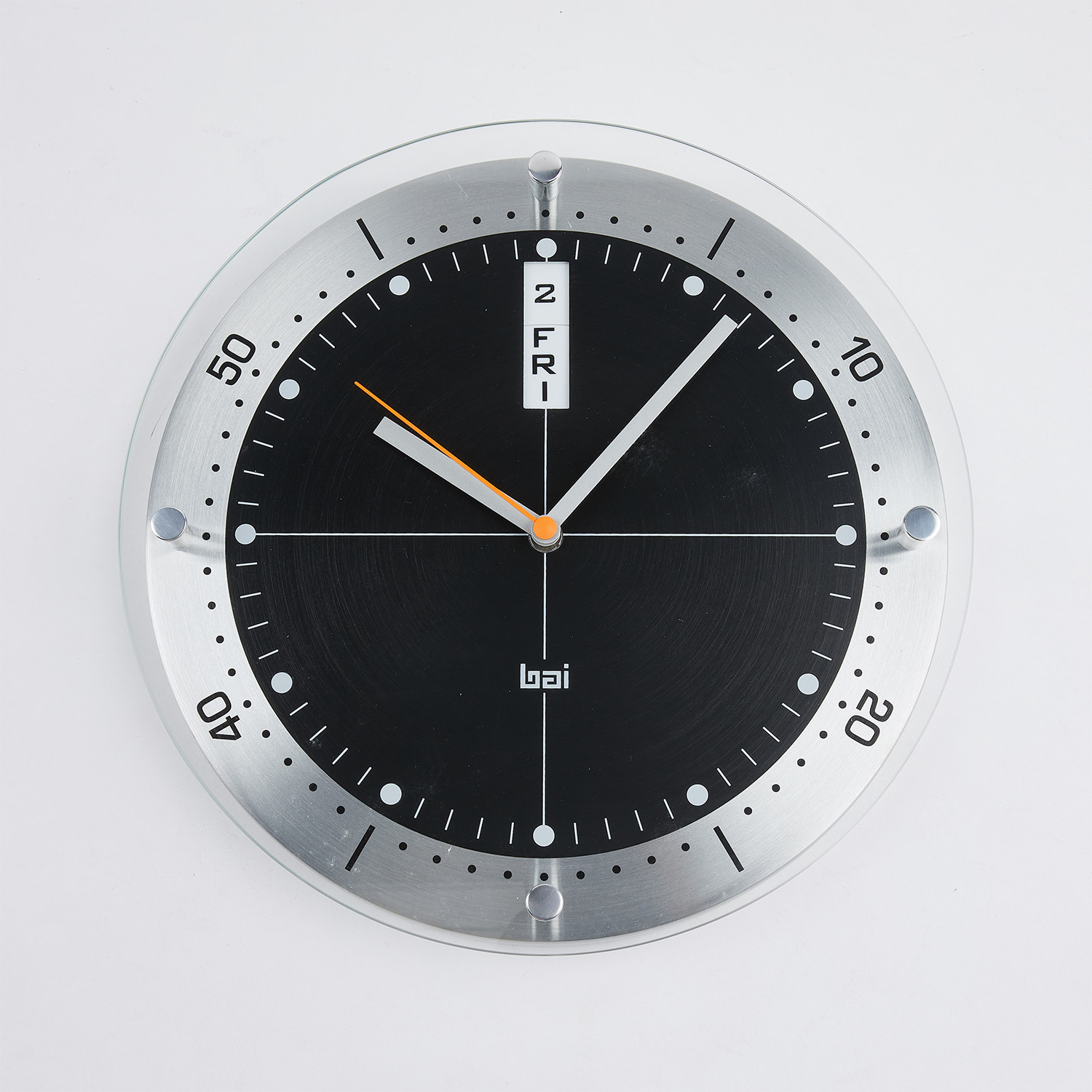 Timemaster Aluminum Wall Clock Day + Date - Bai Designs - Touch of Modern