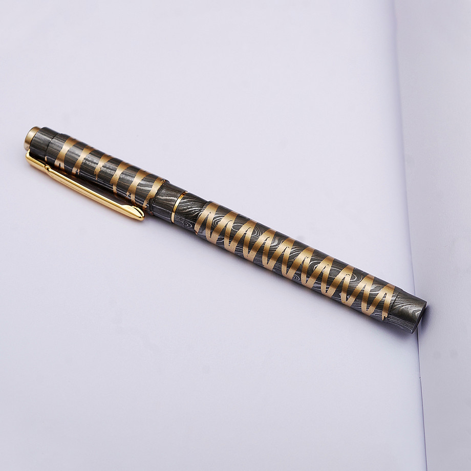 Black Forge - Damascus + Anodized Pens - Touch of Modern