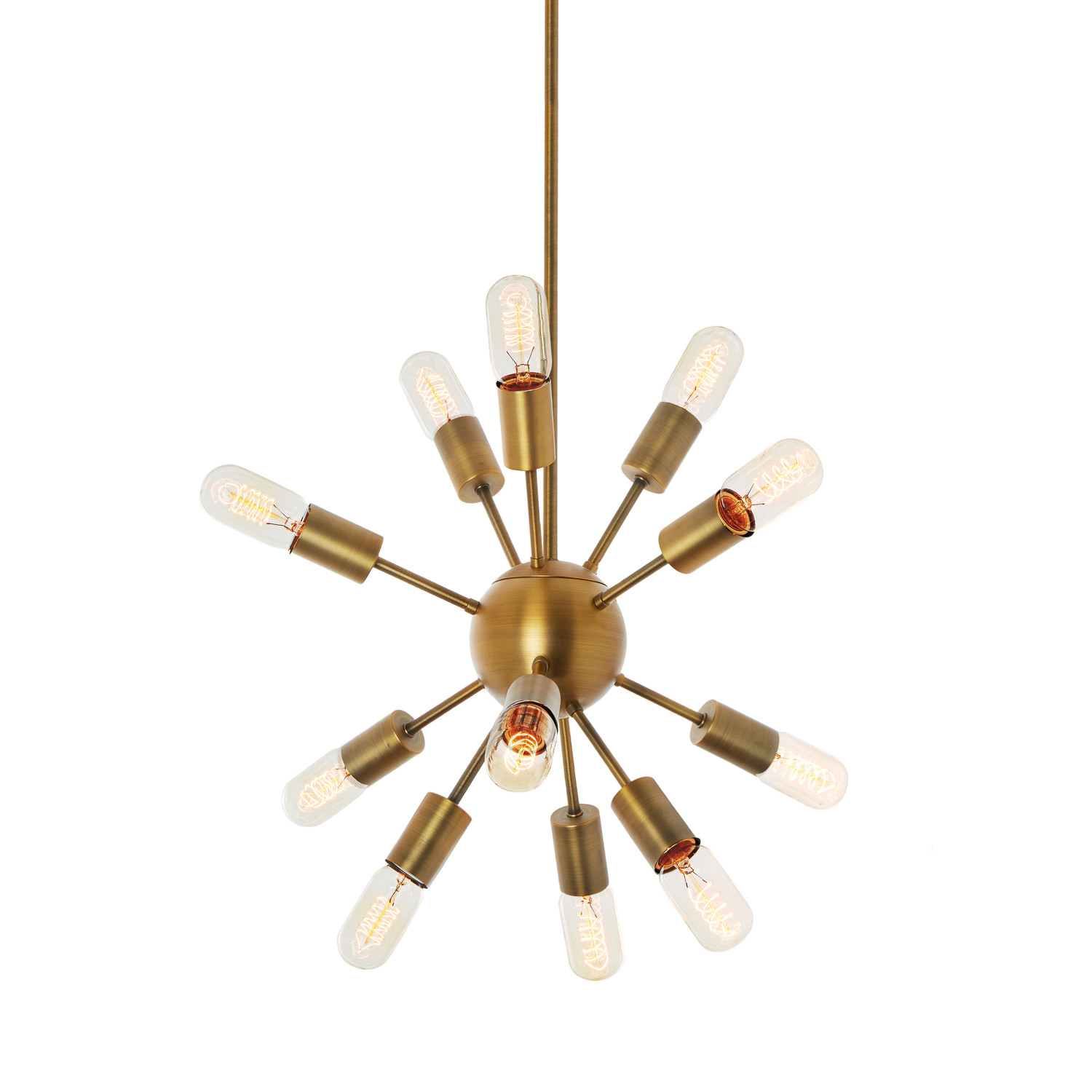 12 Light Sputnik Chandelier // Aged Brass - lights.com - Touch of Modern