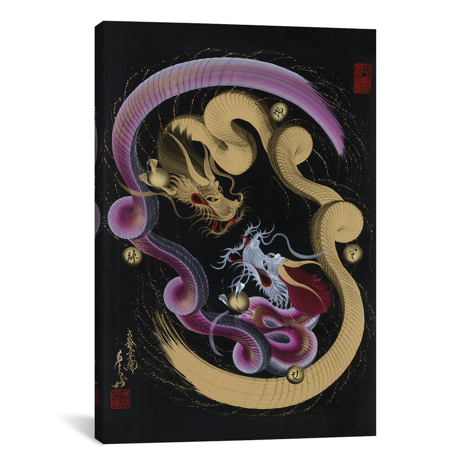 One-Stroke Dragon - Edo-Inspired Dragon Art - Touch of Modern