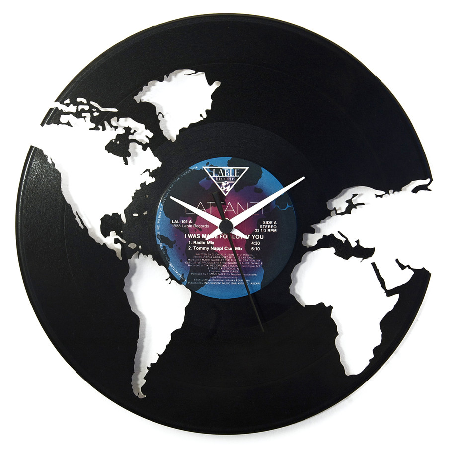 Vinyluse - Laser Cut Vinyl Record Clocks - Touch of Modern