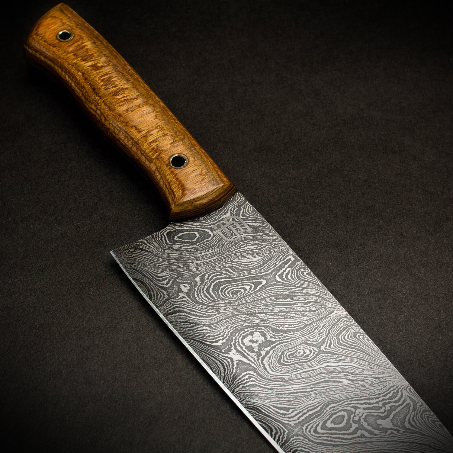 Kodiak 8" Damascus Steel Chef Knife with Rosewood Handle - Forseti ...