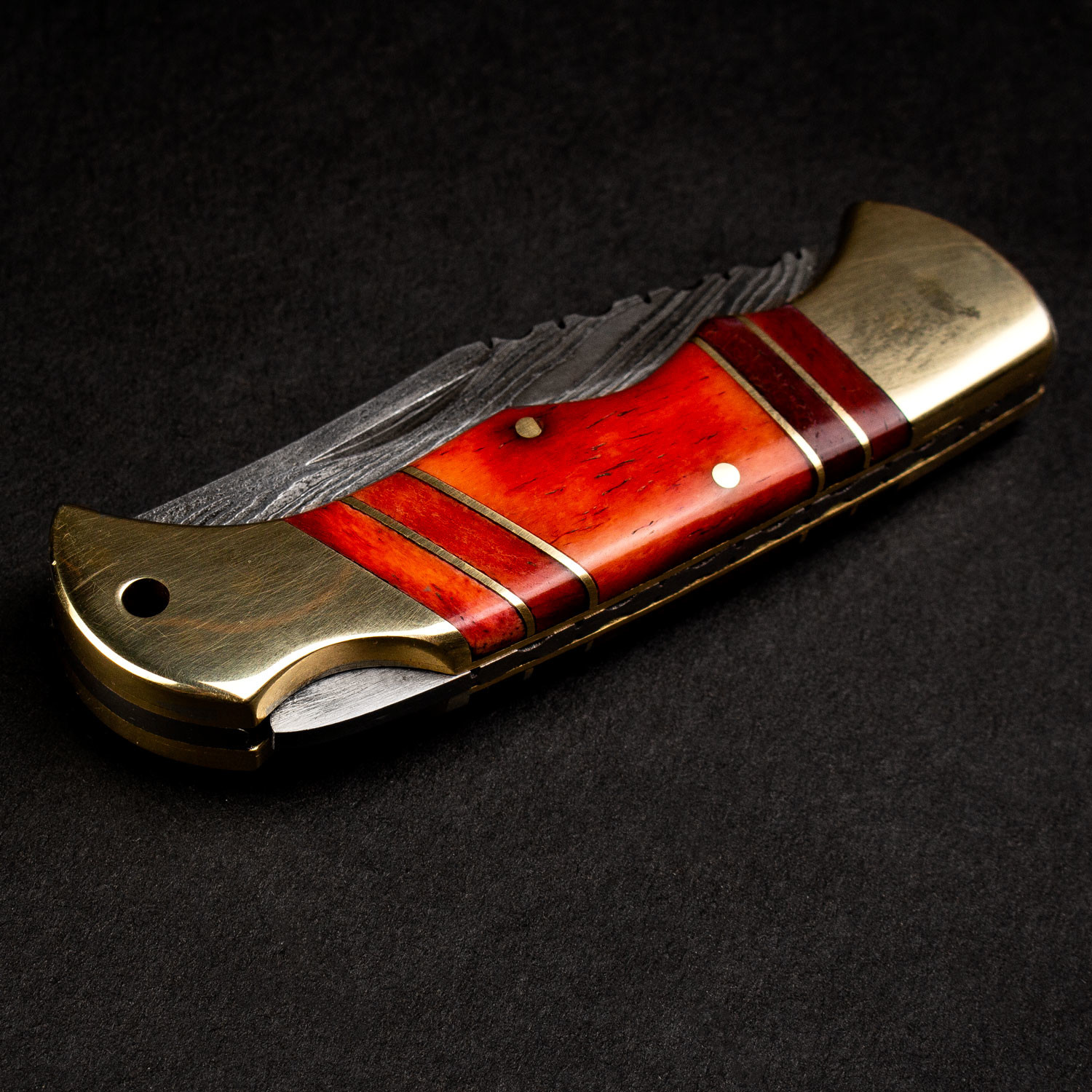 Hemingway Handmade Damascus Steel Pocket Knife - Forseti Knives - Touch ...