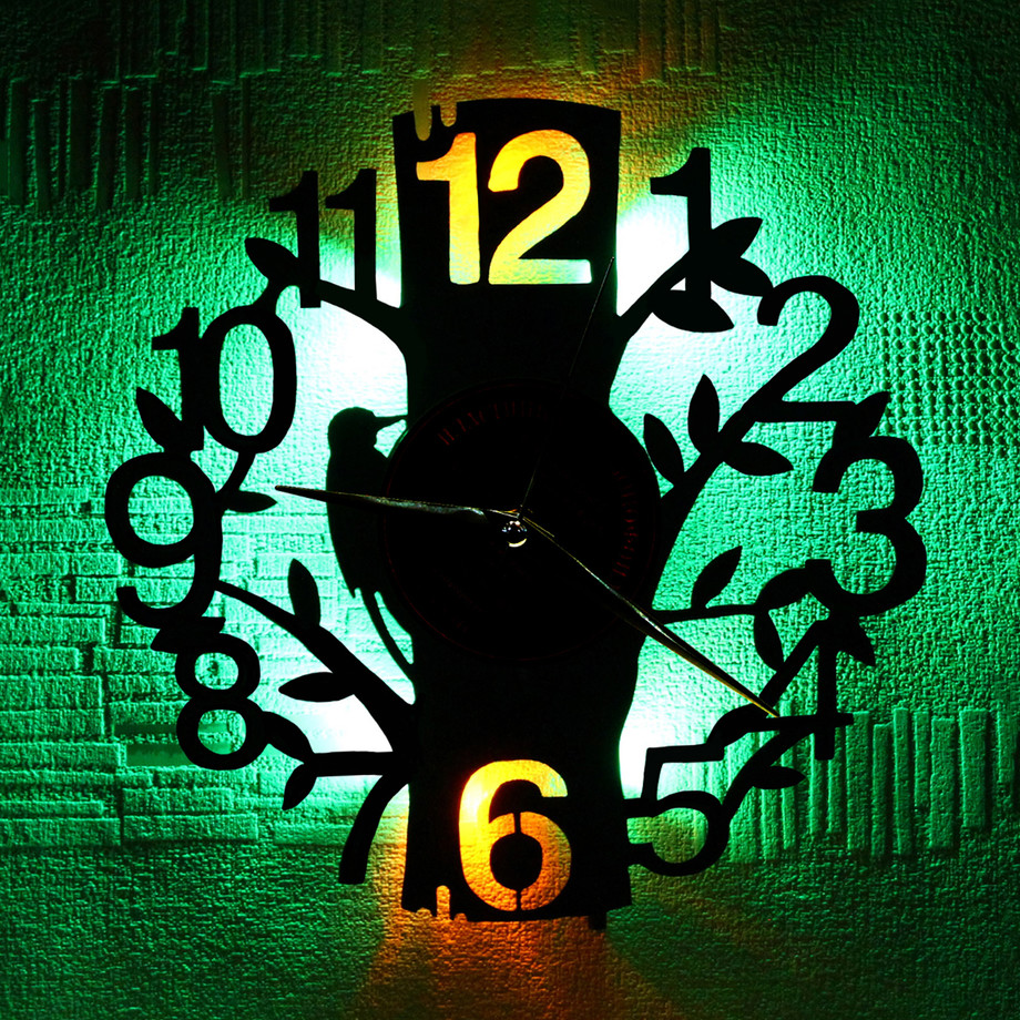 VinylRecordLights - LED Clocks Made From Vinyl Records - Touch of Modern