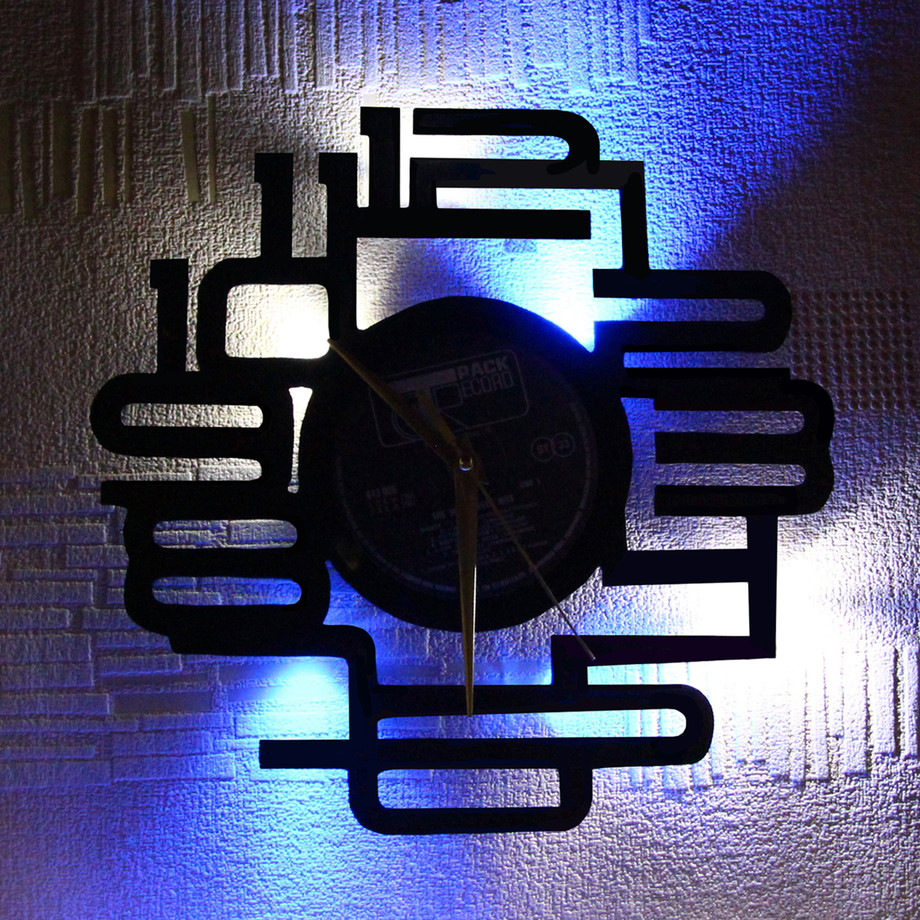 Vinyl Record Lights - LED Clocks Made From Vinyl Records - Touch of Modern