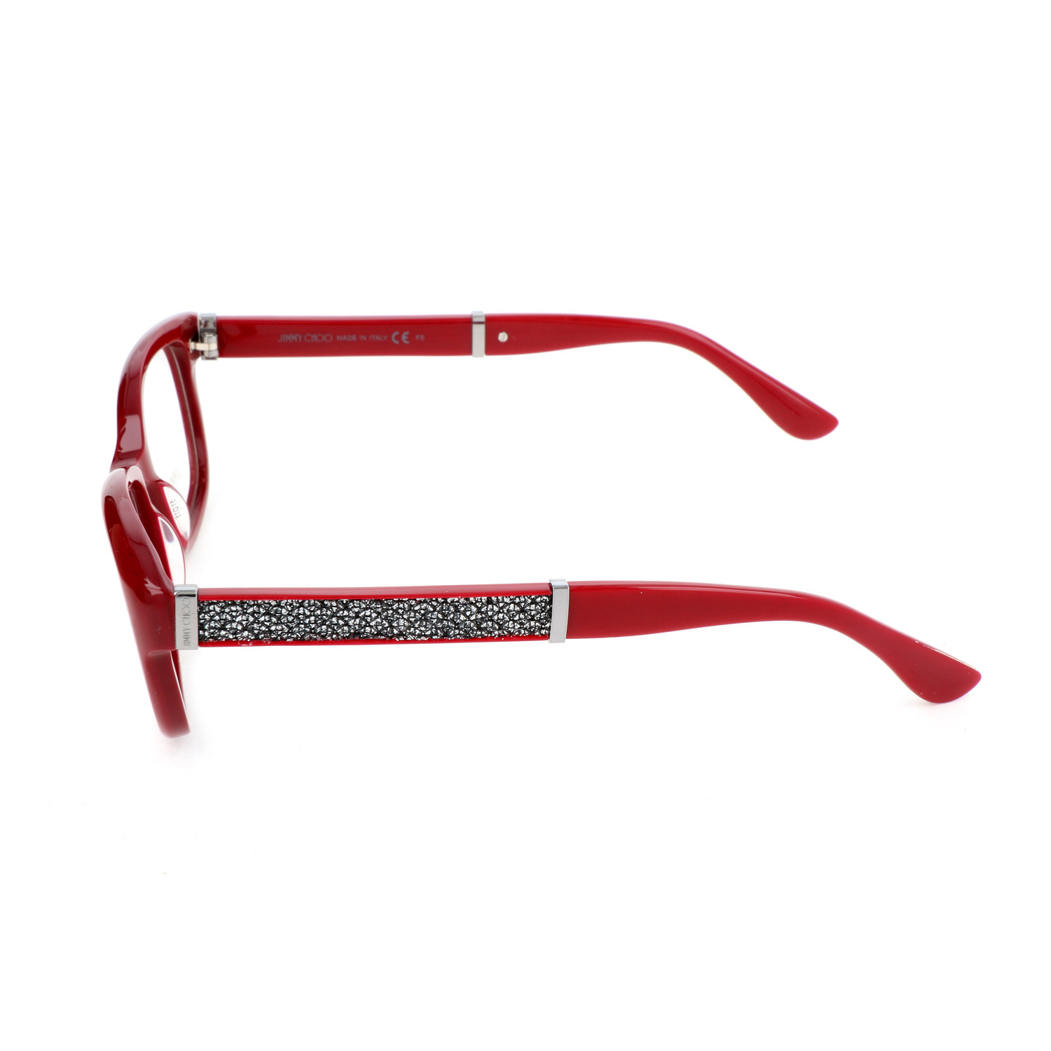 Jc178 19y Optical Frames Burgundy Glitter Burgundy Jimmy Choo