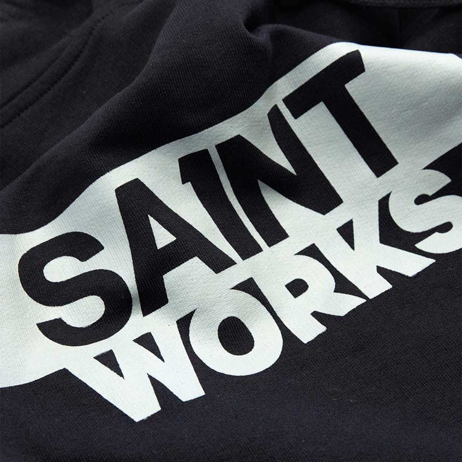 Works Boxed Up Logo Hoodie // Black (XL) - Sa1nt - Touch of Modern