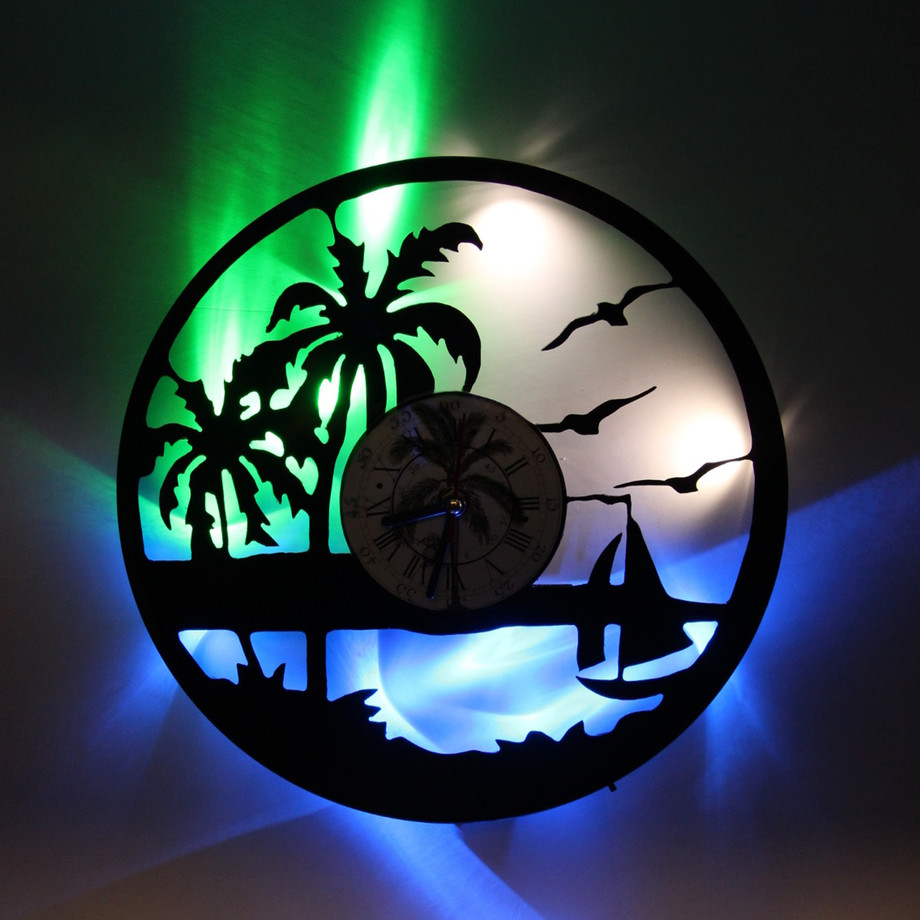 Vinyl Record Lights - LED Clocks Made From Vinyl Records - Touch of Modern