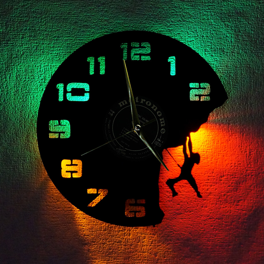 Vinyl Record Lights - LED Clocks Made From Vinyl Records - Touch of Modern