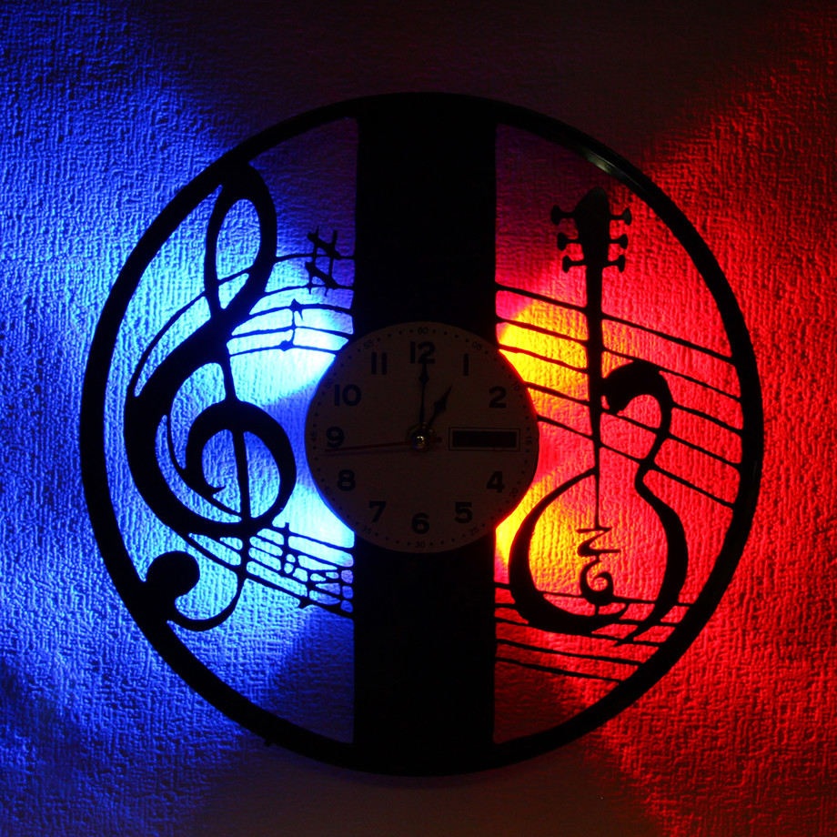 Vinyl Record Lights - LED Clocks Made From Vinyl Records - Touch of Modern