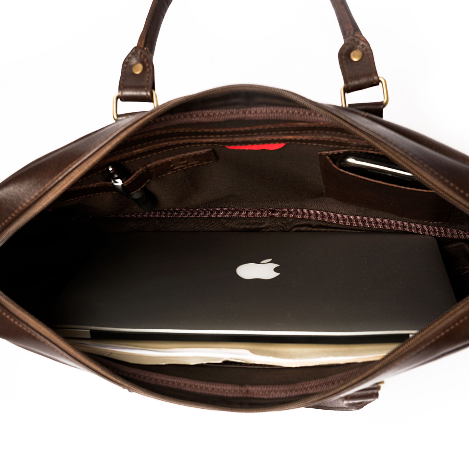 Slim Leather Briefcase 15" // Antique Brown - HIDES Canada PERMANENT ...