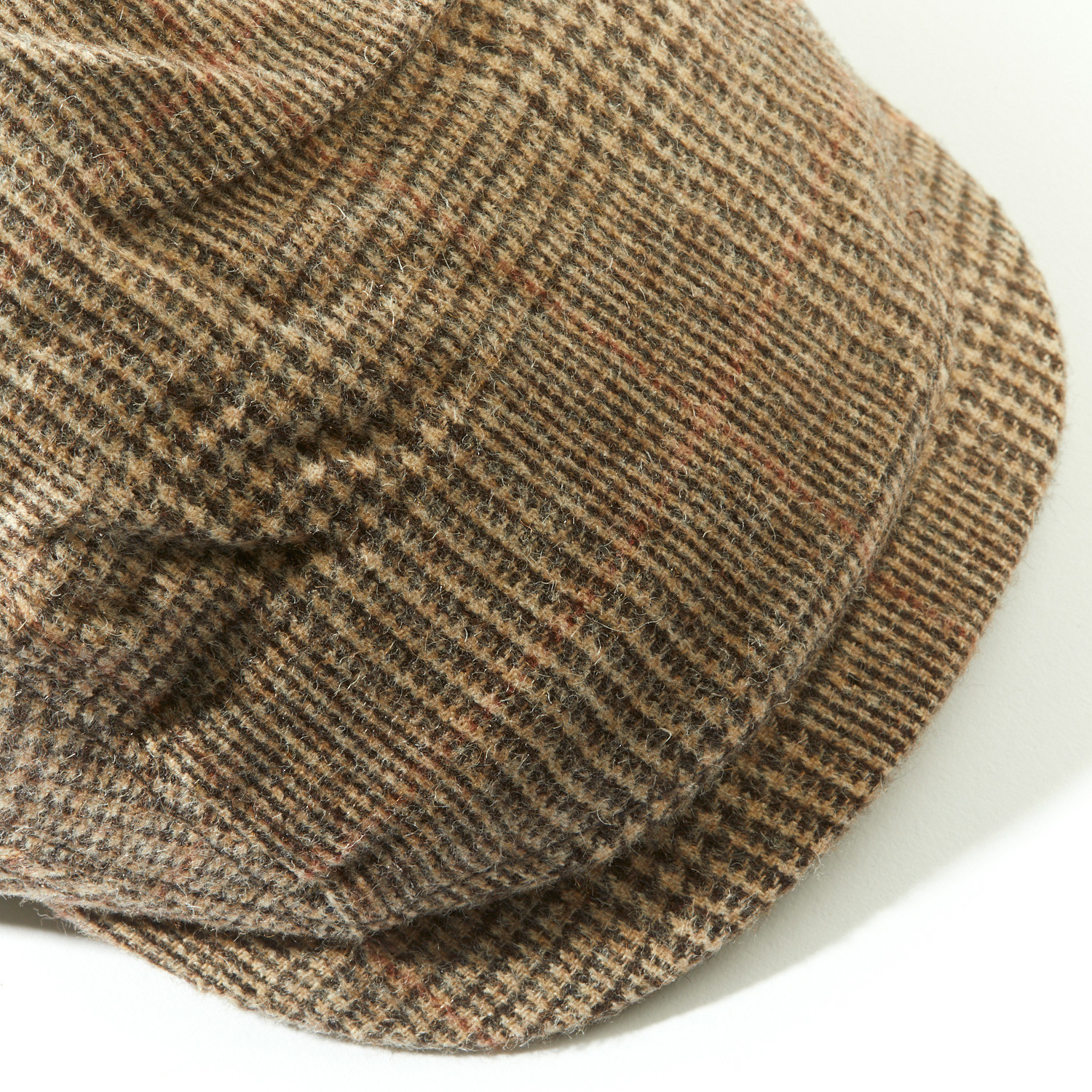 Camel Hair Mixed Herringbone Ivy Hat // Light Tan + Brown (Size: S/M ...