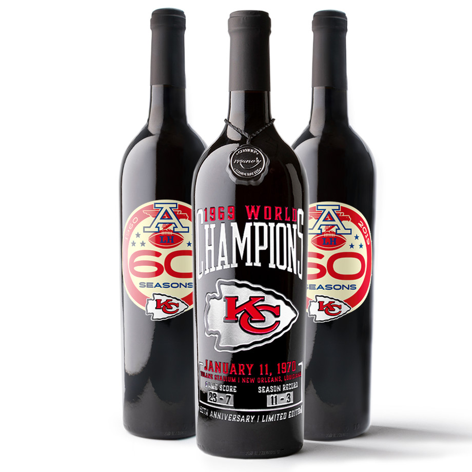 Mano's Wine - Superbowl Champion Etched Wines - Touch of Modern