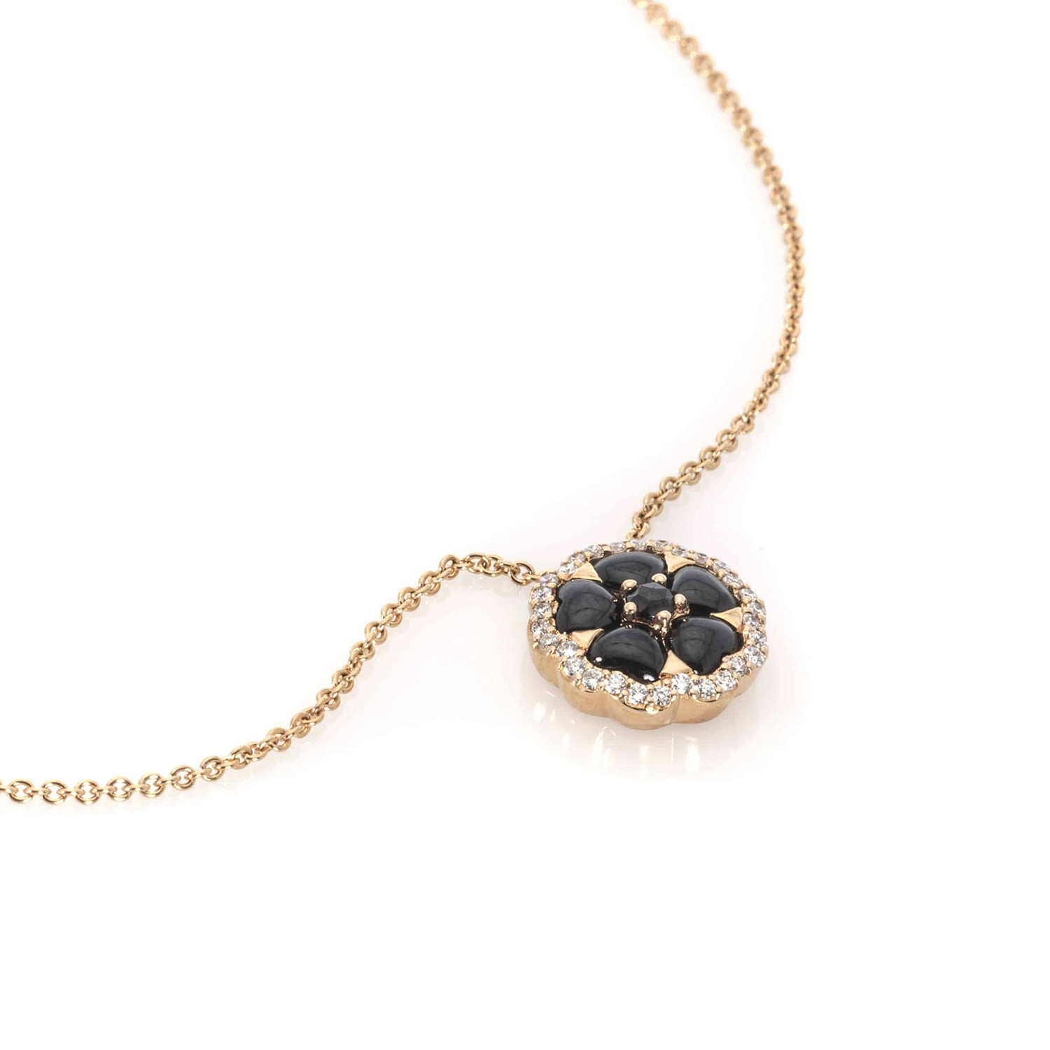 Crivelli 18k Rose Gold Diamond + Onyx Necklace - Crivelli - Touch of Modern
