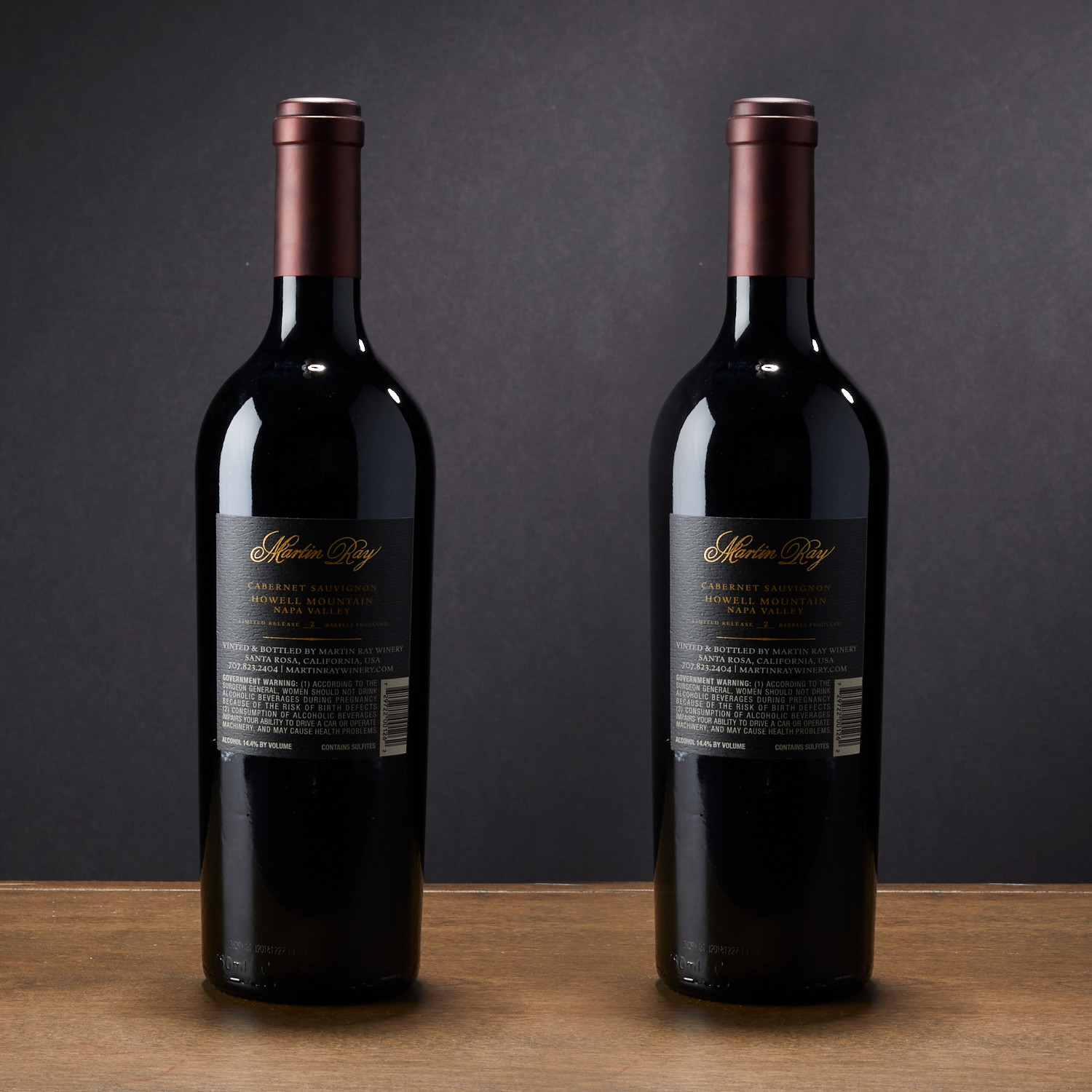 Martin Ray Howell Mountain Napa Cabernet Sauvignon // Set of 2 - Martin ...