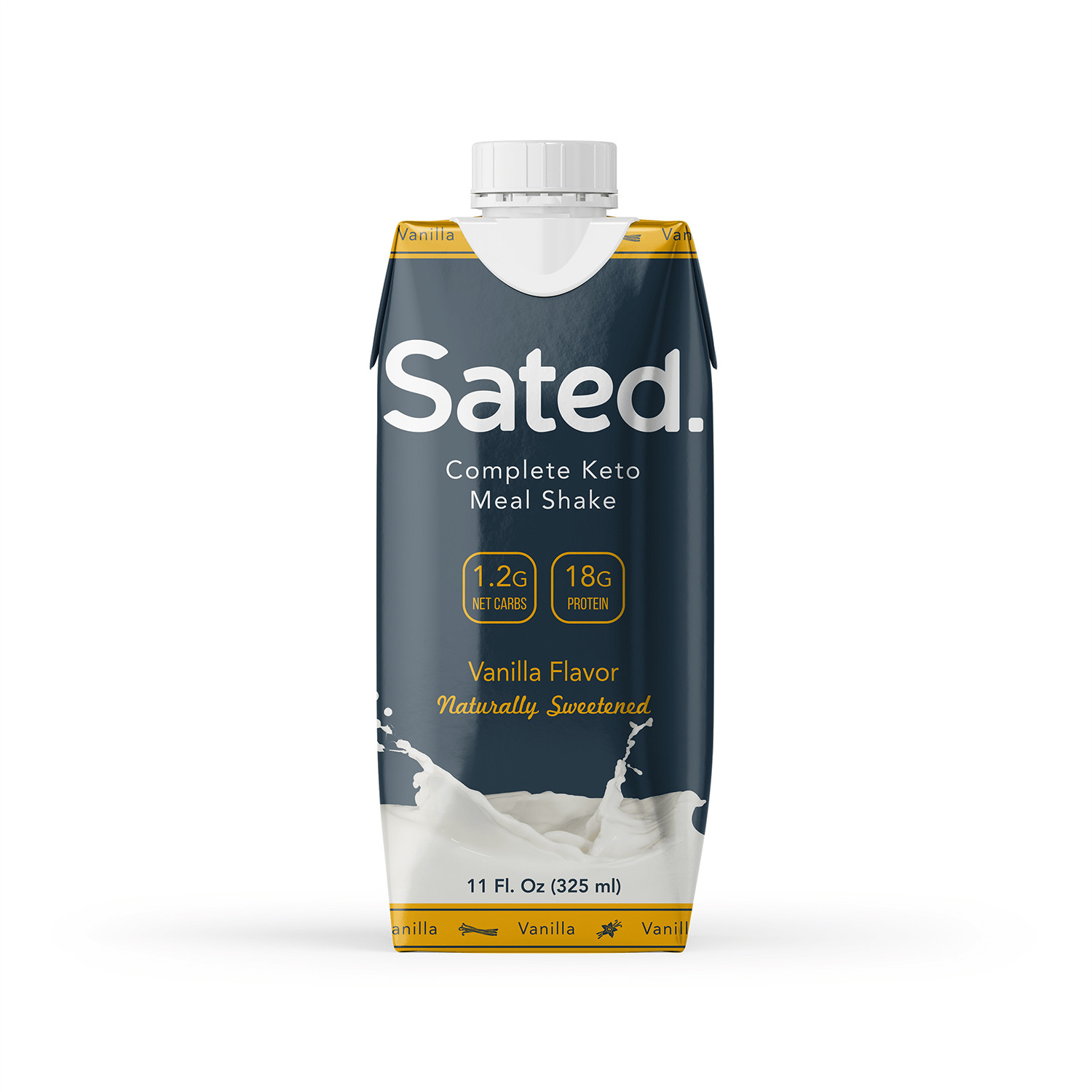 Sated Ready to Drink // Complete Keto Meal Shake // 18 Pack (Chocolate ...