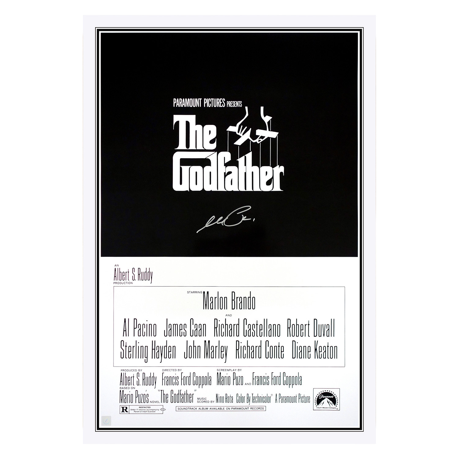 Al Pacino // Autographed THE GODFATHER Movie Poster - Authentic ...