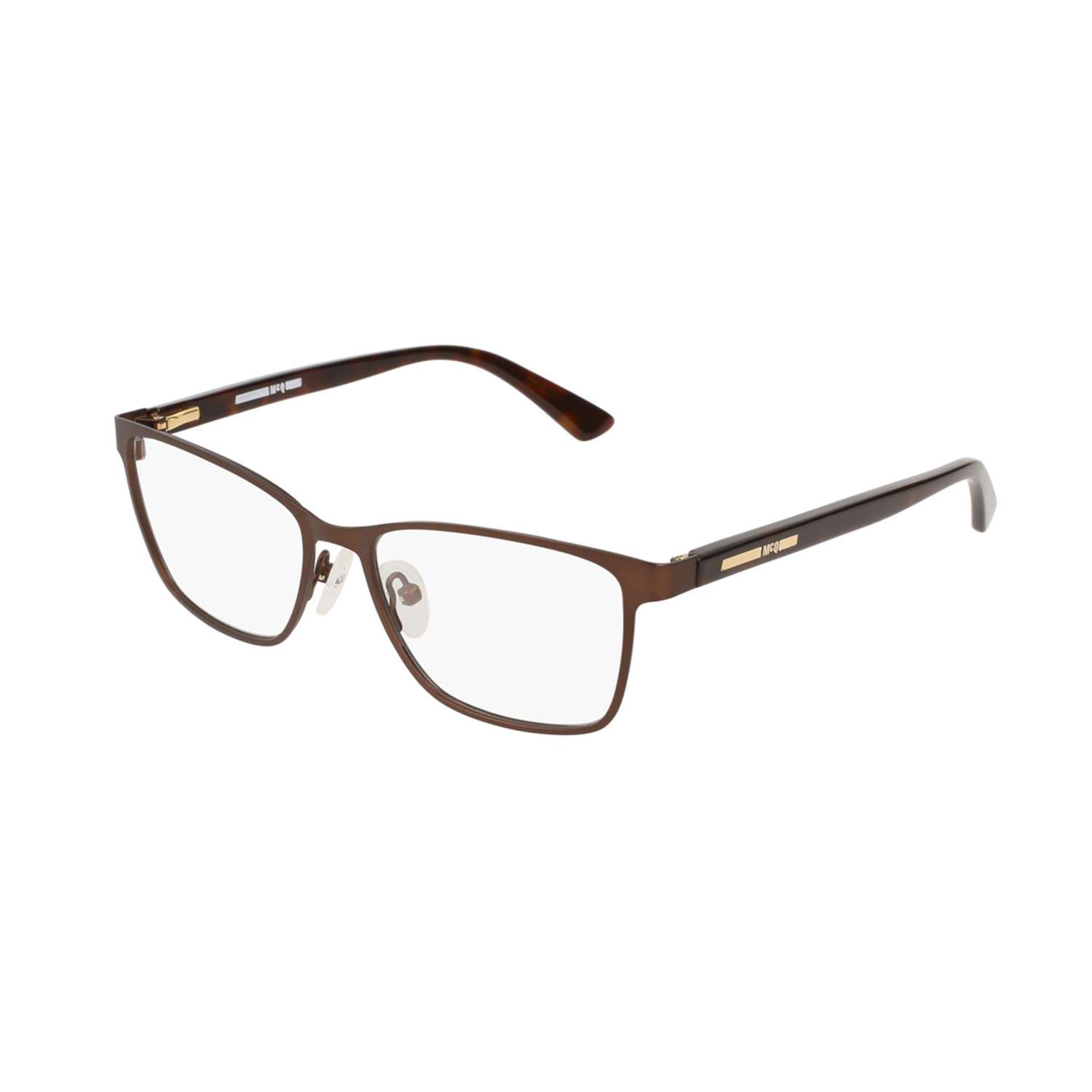 Unisex Rectangular Optical Lenses Havana Mcq Touch Of Modern