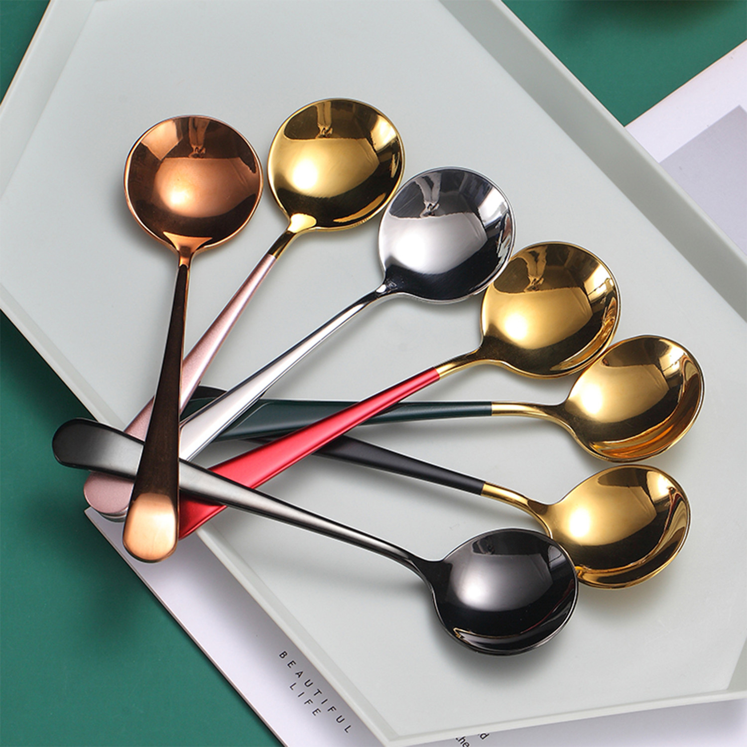4 Piece Dessert Spoon Set Silver Truly Lou Touch Of Modern 4 Piece Dessert Spoon Set Silver Truly Lou Touch Of Modern
