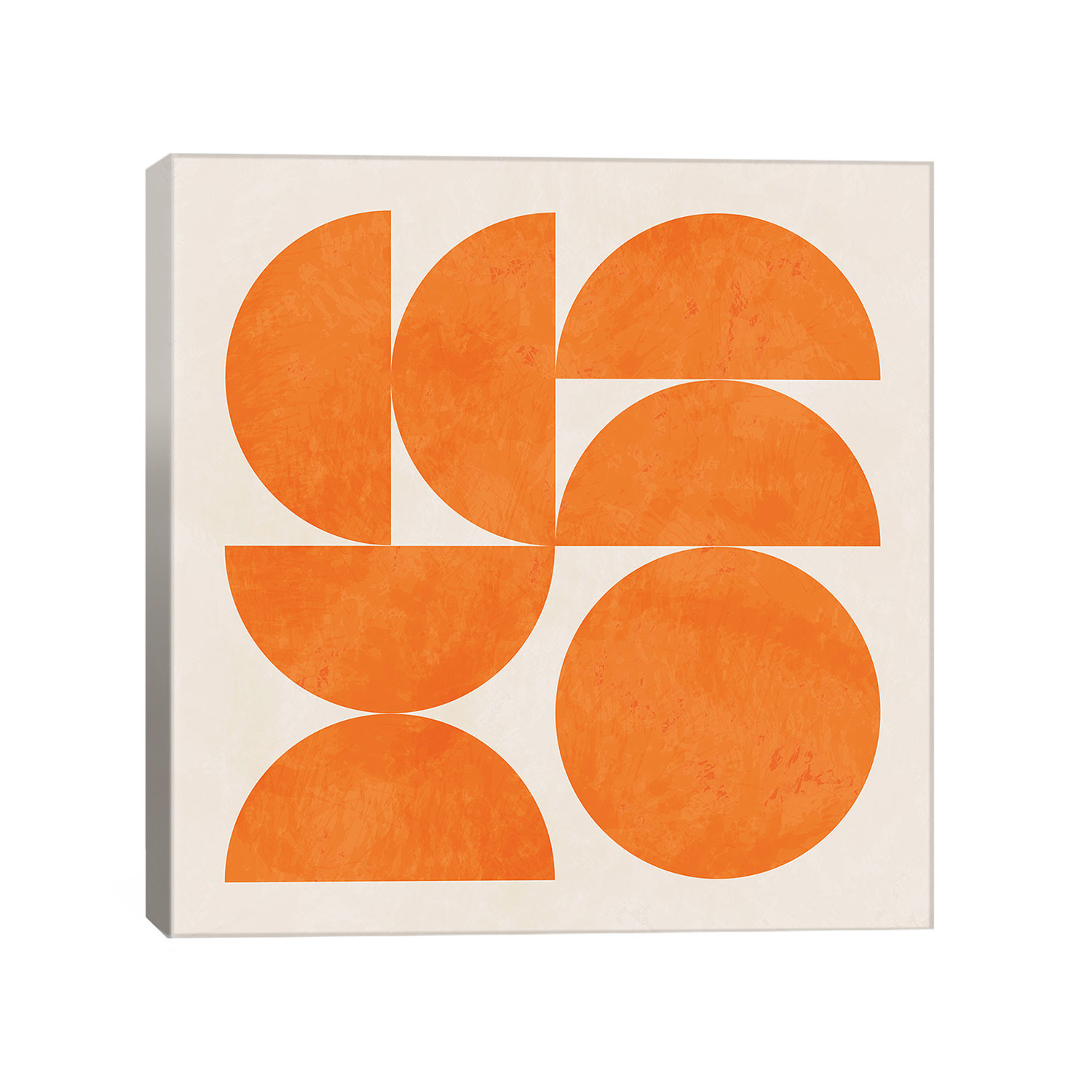 Geometric Shapes Orange // Ana Rut Bré (48"W x 48"H x 1.5"D) - Mid ...