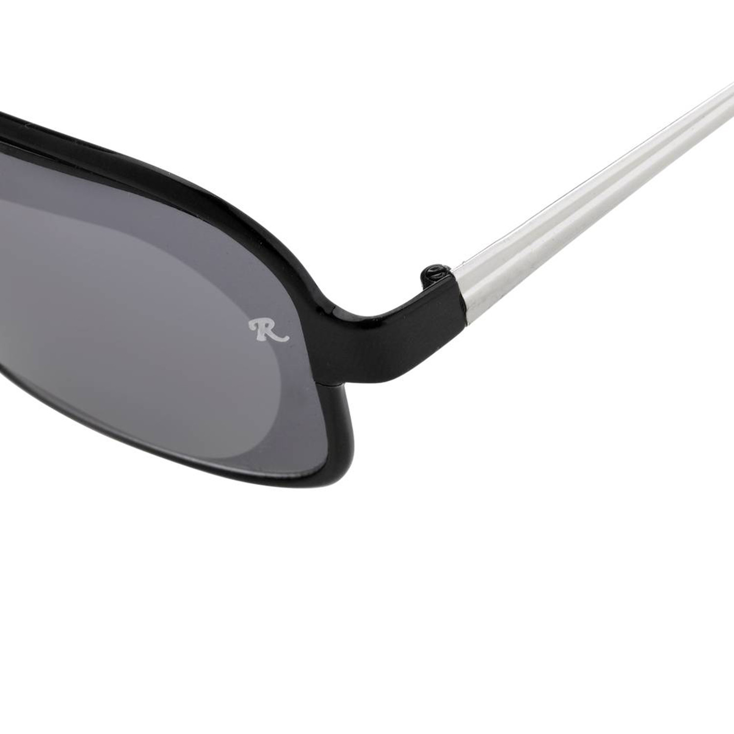 Raf Simons // Unisex RAF19C1 Rectangular Aviator Sunglasses // Black ...