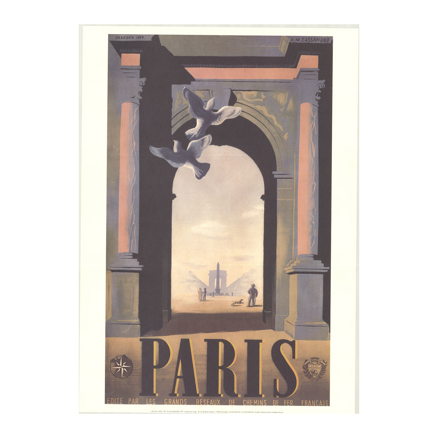 A.M. Cassandre // Paris // 1998 Offset Lithograph - Art Deco Collection ...