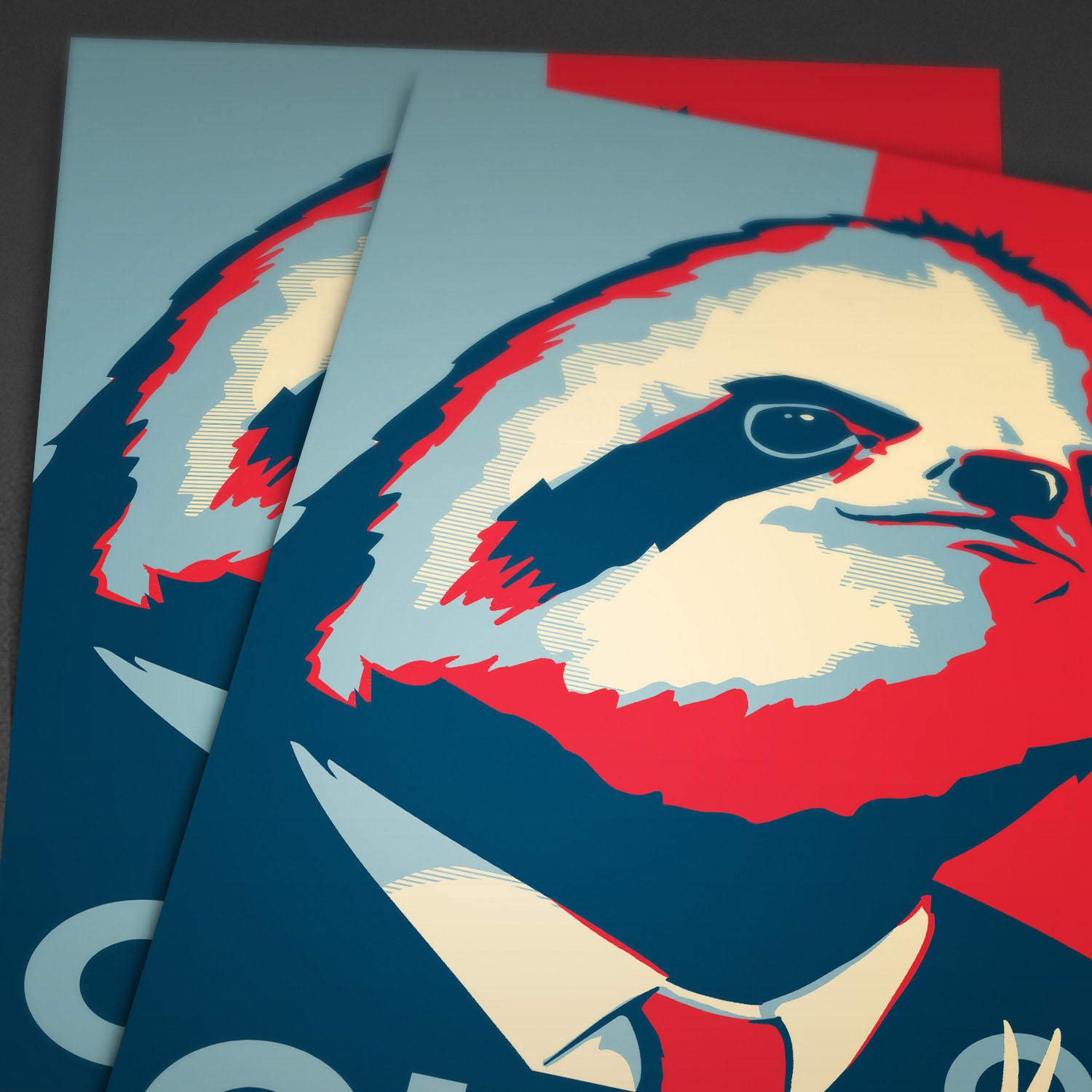 Sloth For President (11"W x 17"H) - Grant Shepley - Touch of Modern