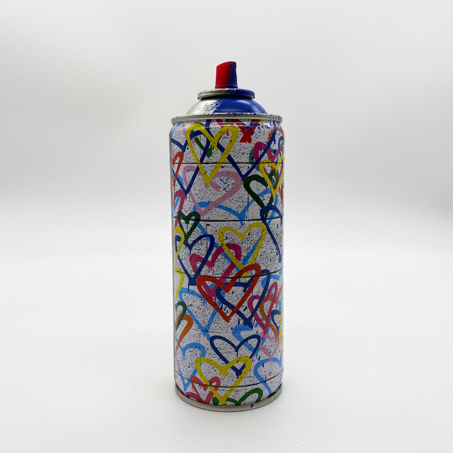 Mr. Brainwash // Hearts Spray // Blue // 2017 - Authentic Mr. Brainwash ...