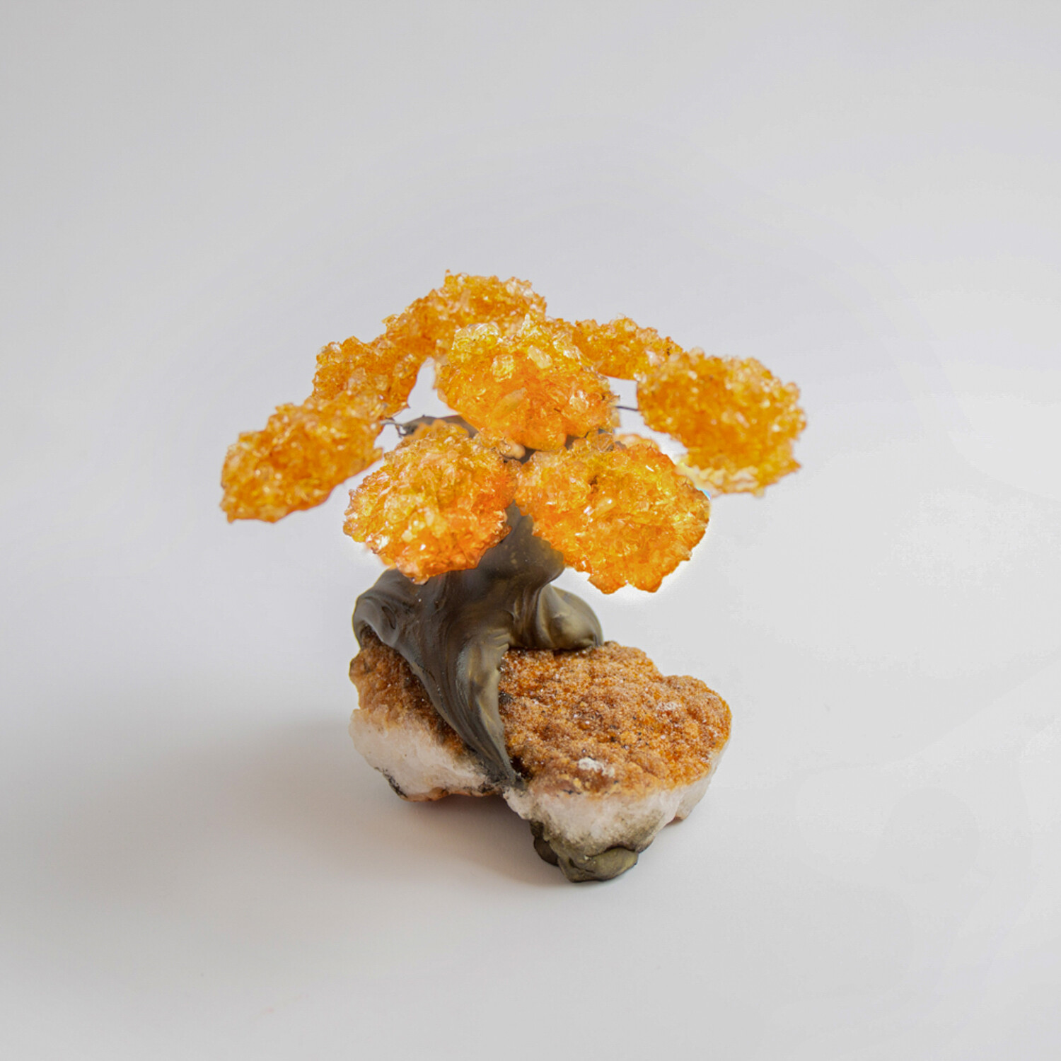The Calming Tree // Citrine Clustered Gemstone Tree on Citrine Matrix ...