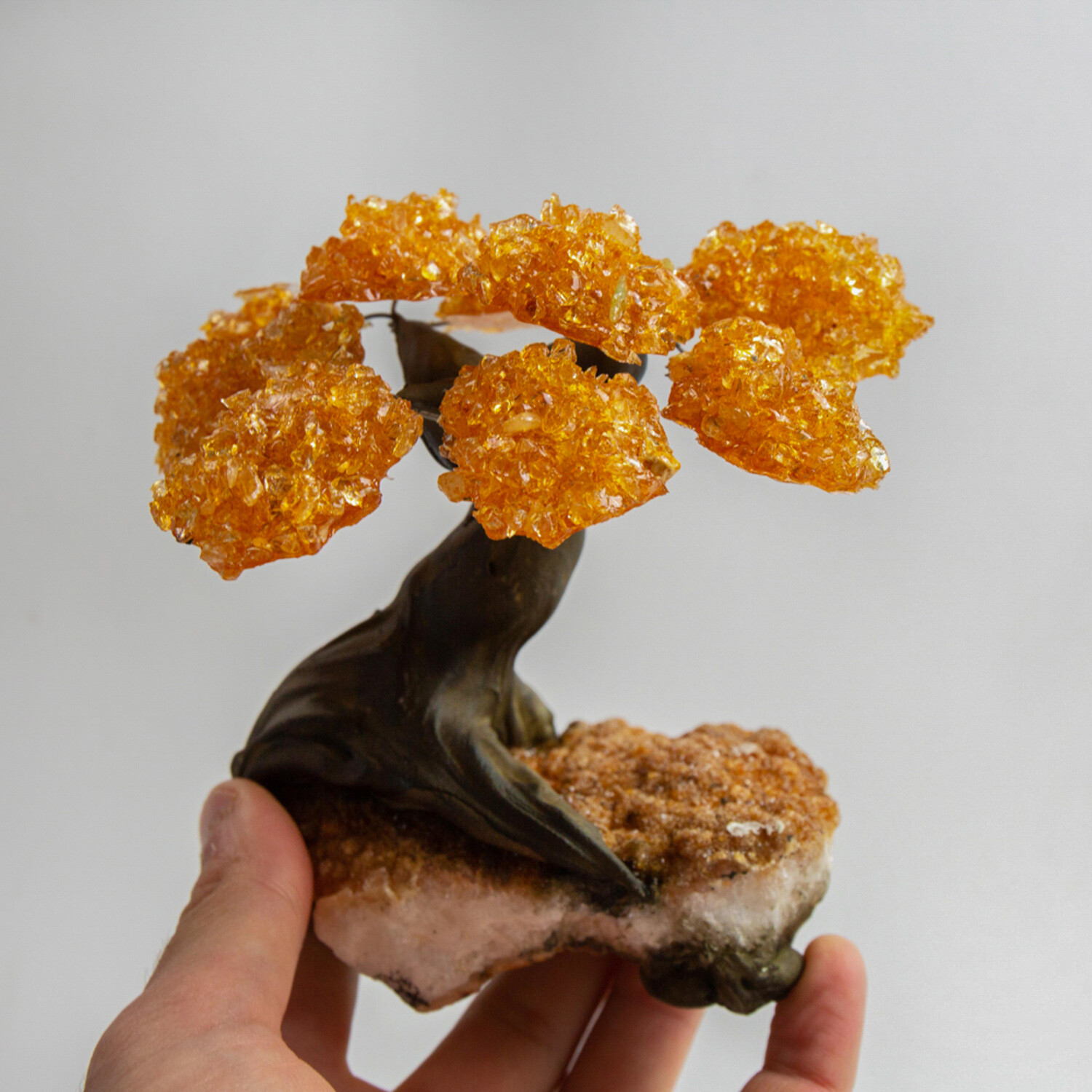 The Calming Tree // Citrine Clustered Gemstone Tree on Citrine Matrix ...