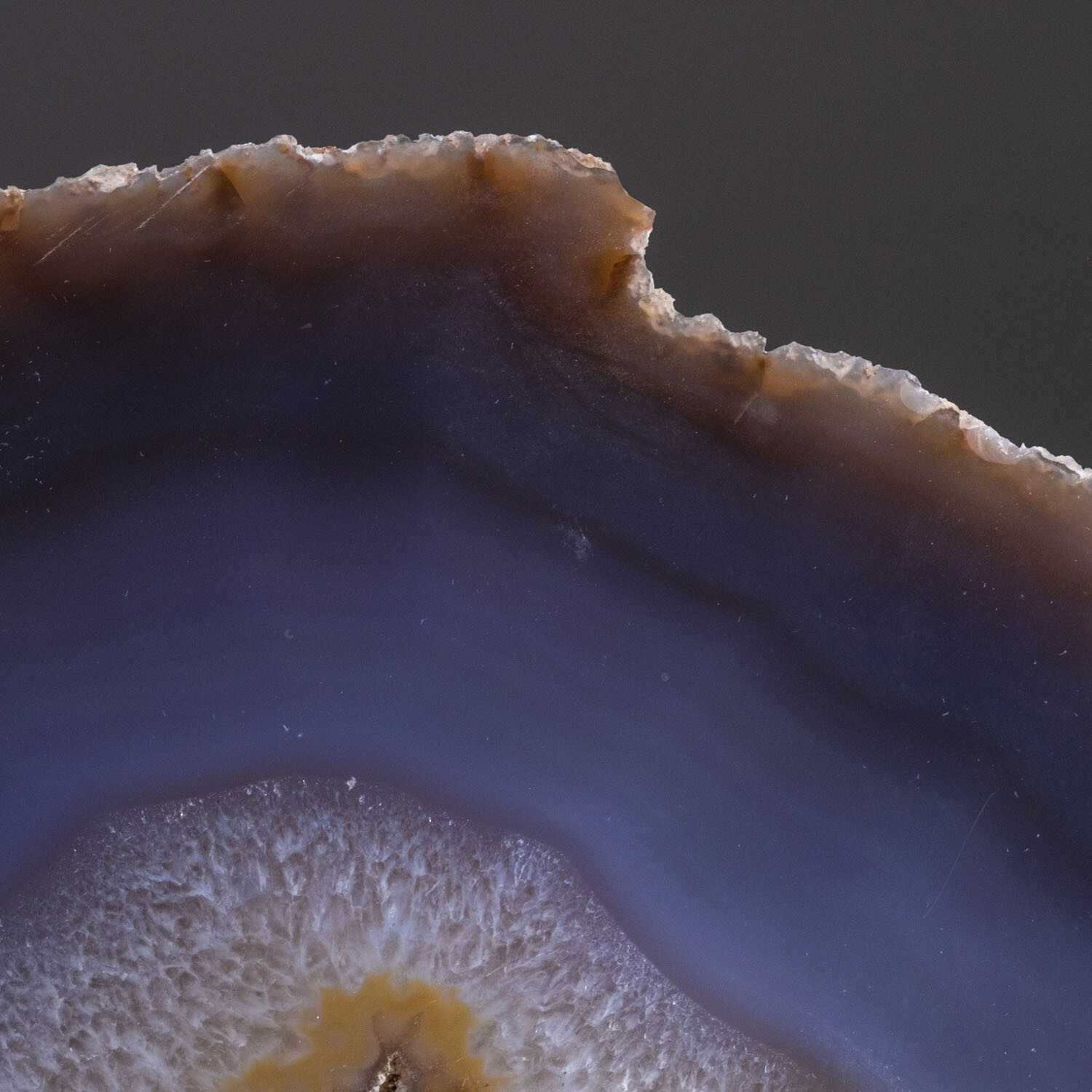 Genuine Polished Blue Banded Agate Slice + Acrylic Display Stand ...