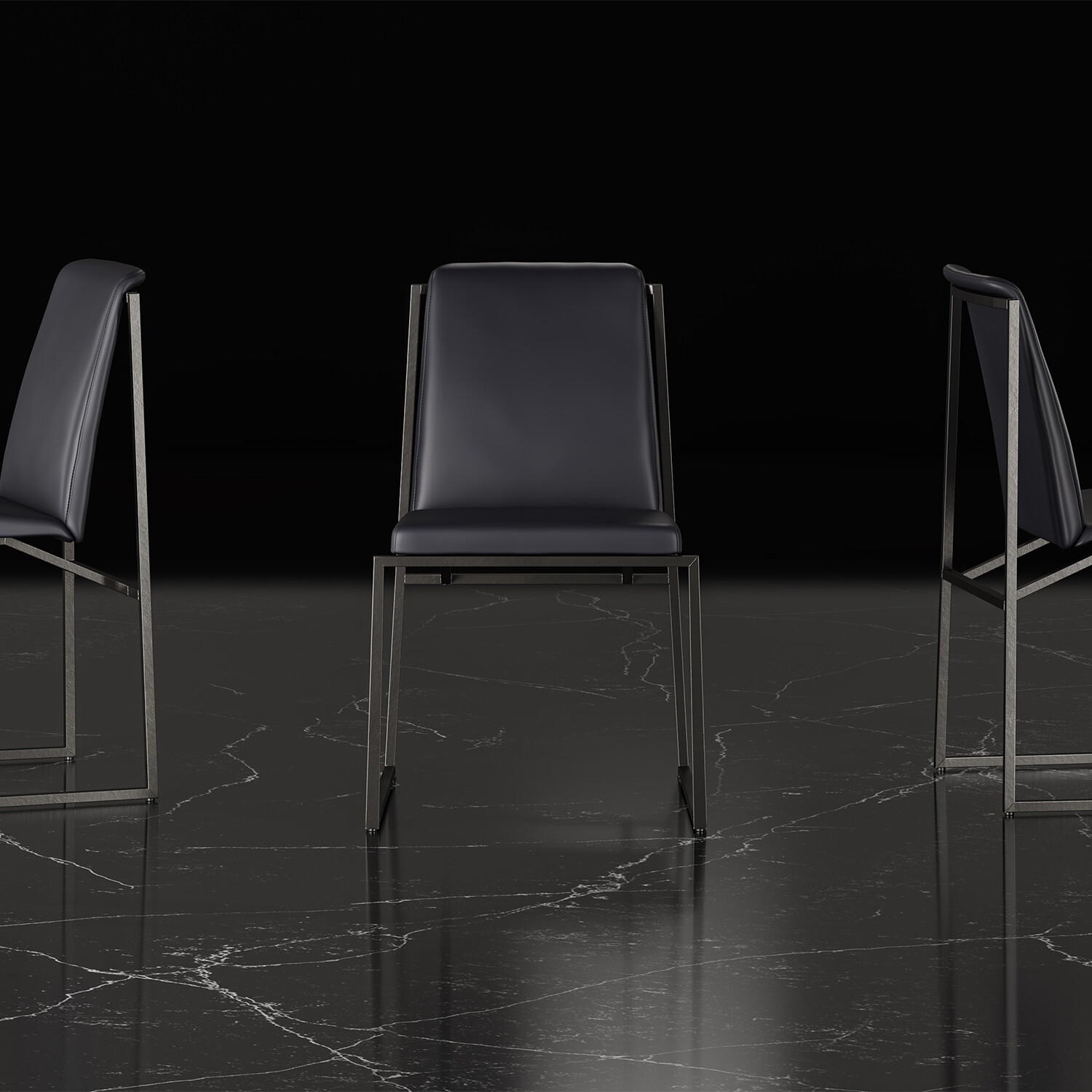 Posh Dining Chair // Black + Stainless Steel - B-Modern - Touch of Modern