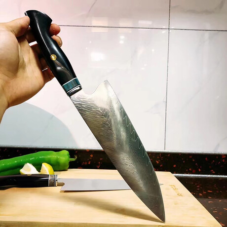 Tikon Damascus Knife - Invictus Edge - Touch of Modern
