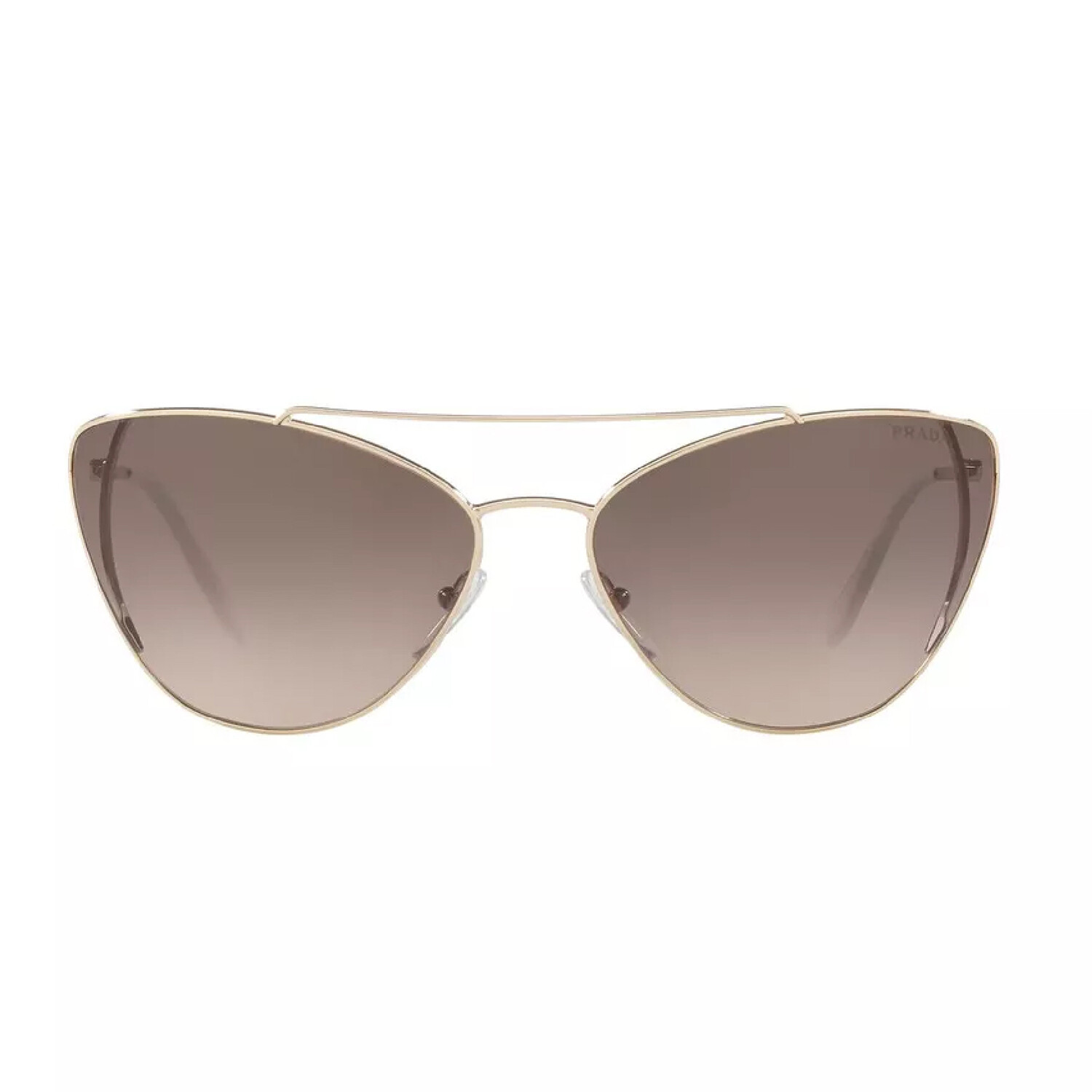 Women's Aviator Sunglasses // Gold + Light Brown Gradient - Prada ...