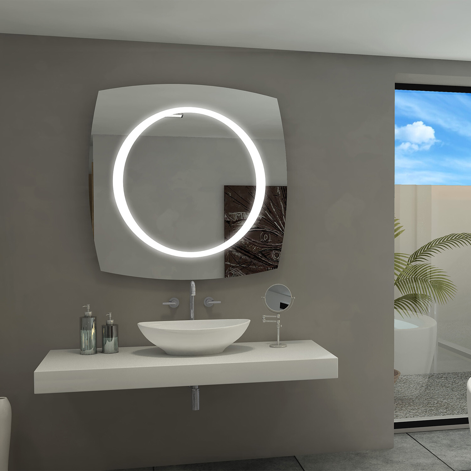 Halo LED Mirror - Paris Mirror - Touch of Modern