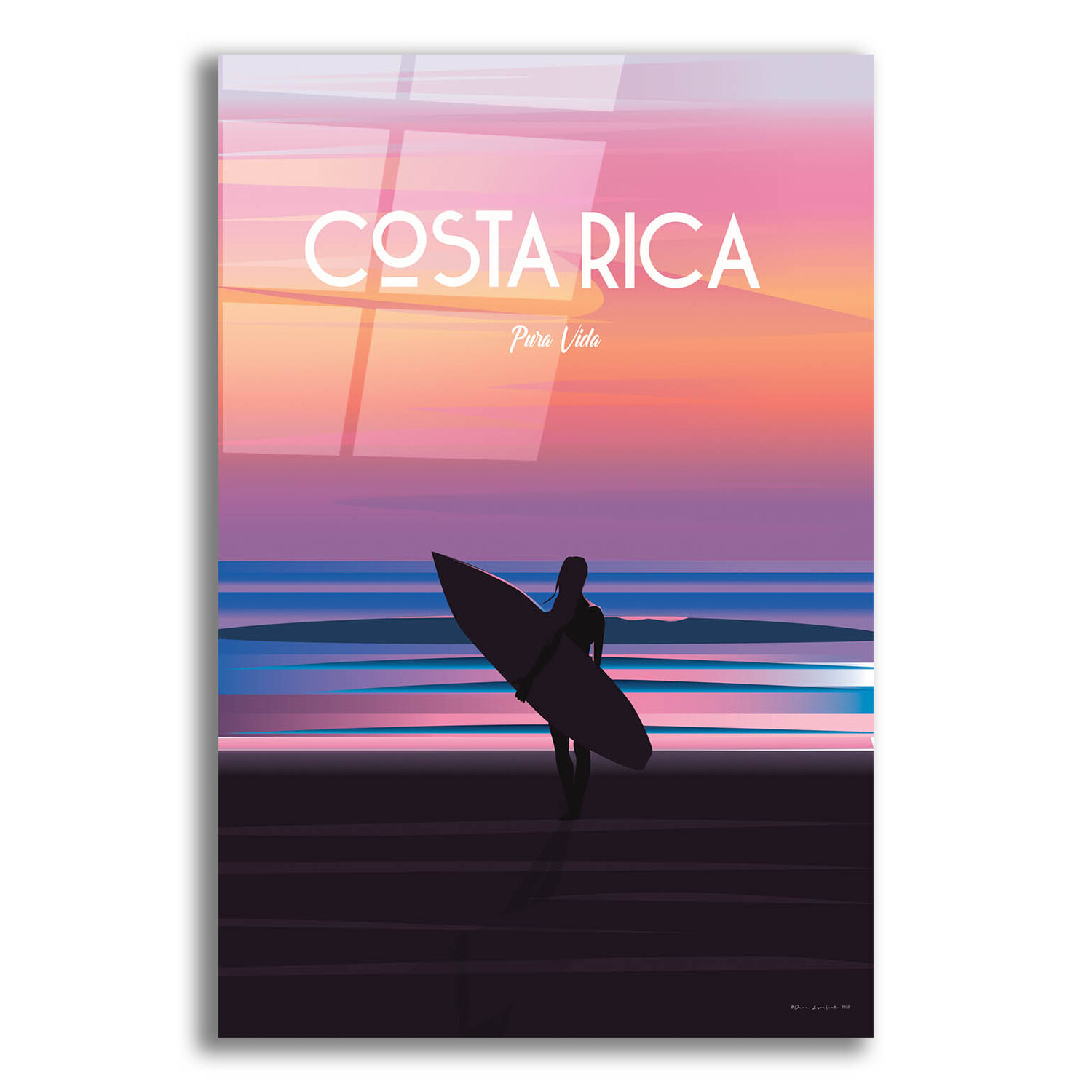 Costa Rica by Arctic Frame (16"H x 12"W x 0.13"D) - The World's ...