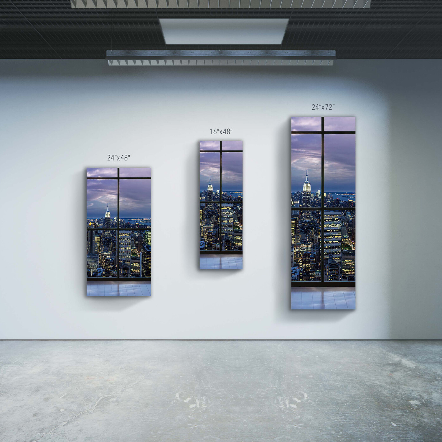 City Series // NYC Window (48"H x 16"W x 0.5"D) - HeatStorm Glass ...