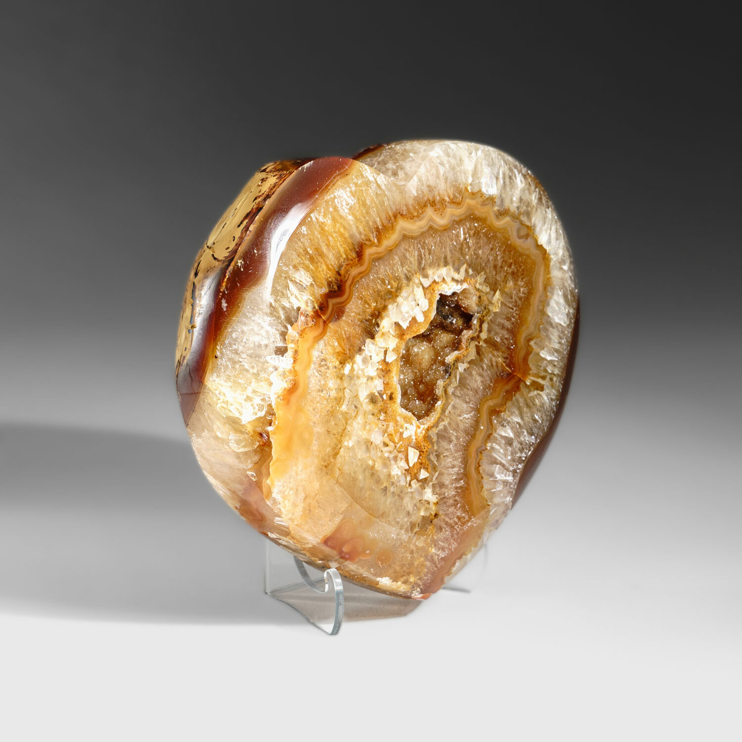 Genuine Citrine Crystal Clustered Heart + Acrylic Display Stand - ASTRO ...