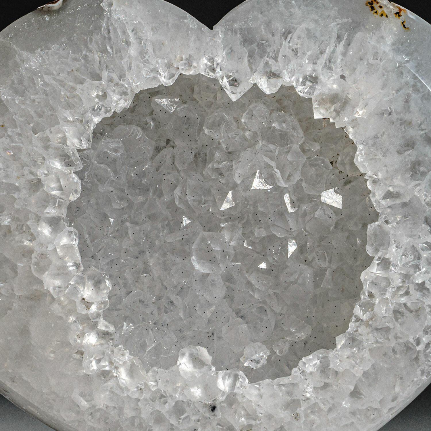 Genuine Quartz Crystal Clustered Heart + Acrylic Display Stand v.5 ...