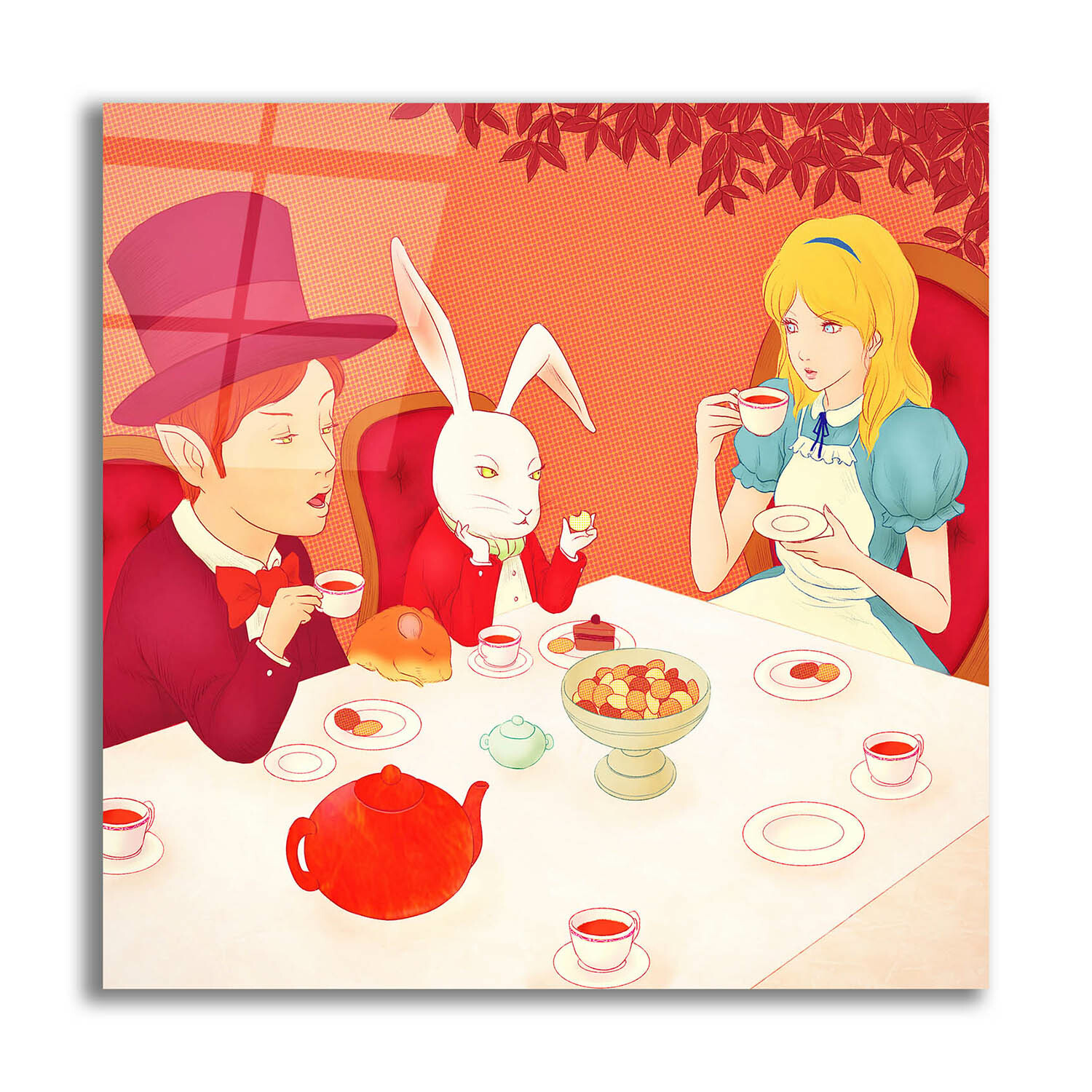 Alices Tea Party (12"H x 12"W x 0.13"D) - Sai Tamiya - Touch of Modern