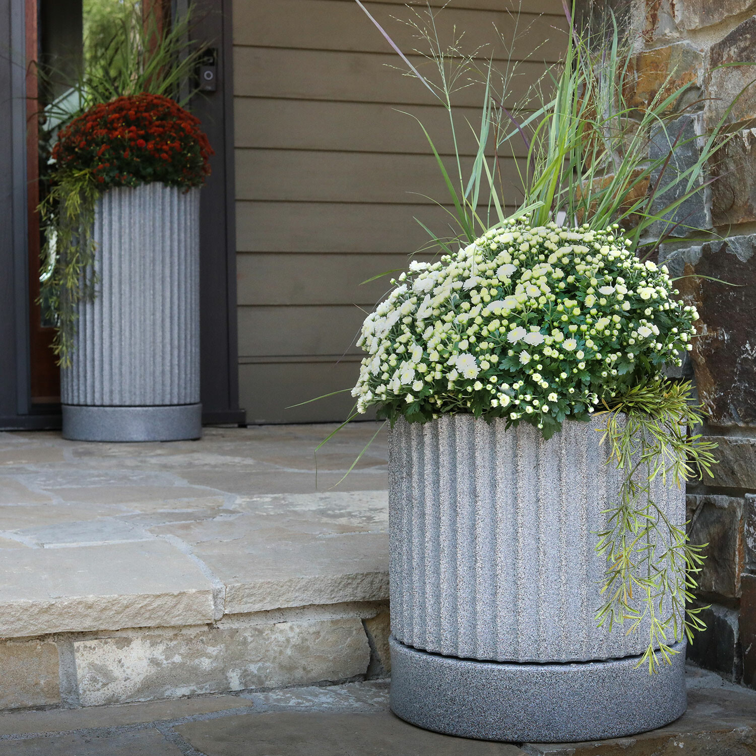 Ripple Tall Planter // River Rock - Tenjam Ripple Planters & Tables ...
