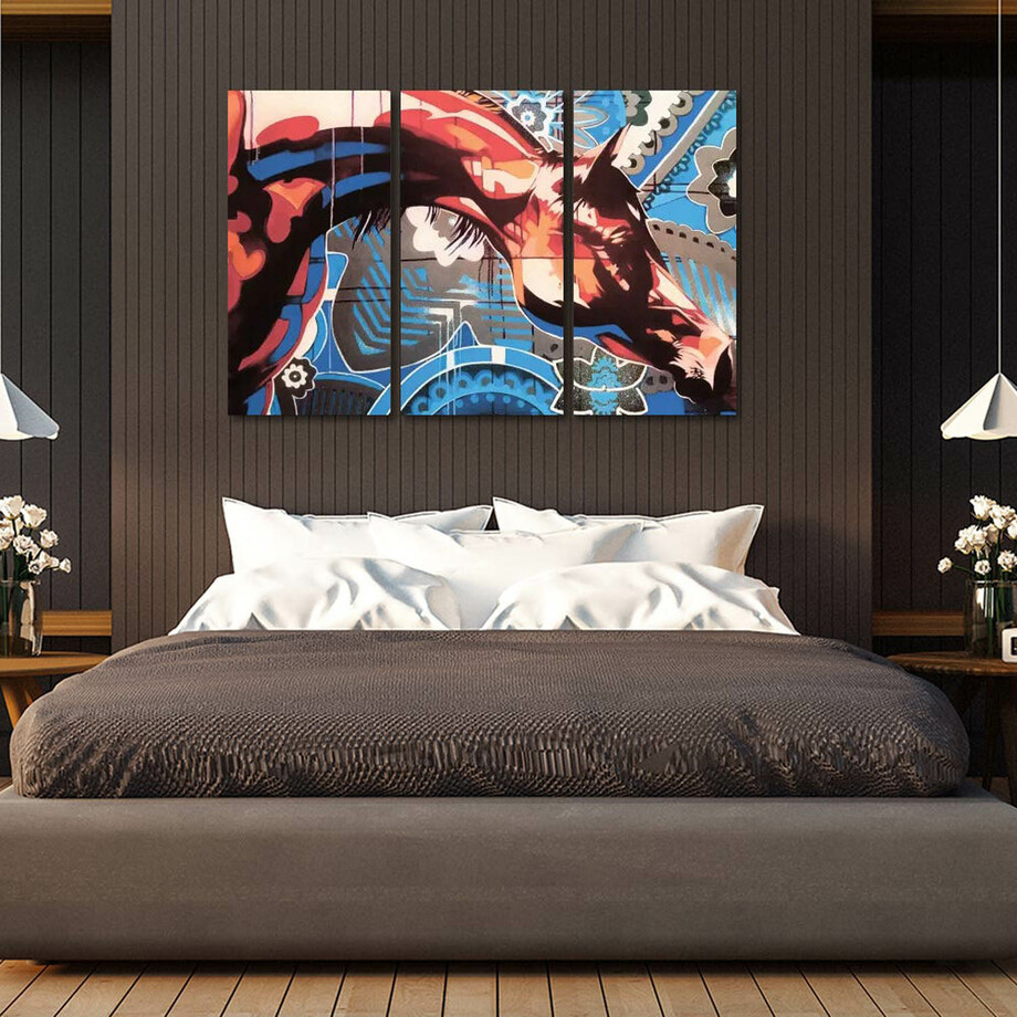Graffiti Artwork - Large Scale Canvas Triptychs - Touch of Modern