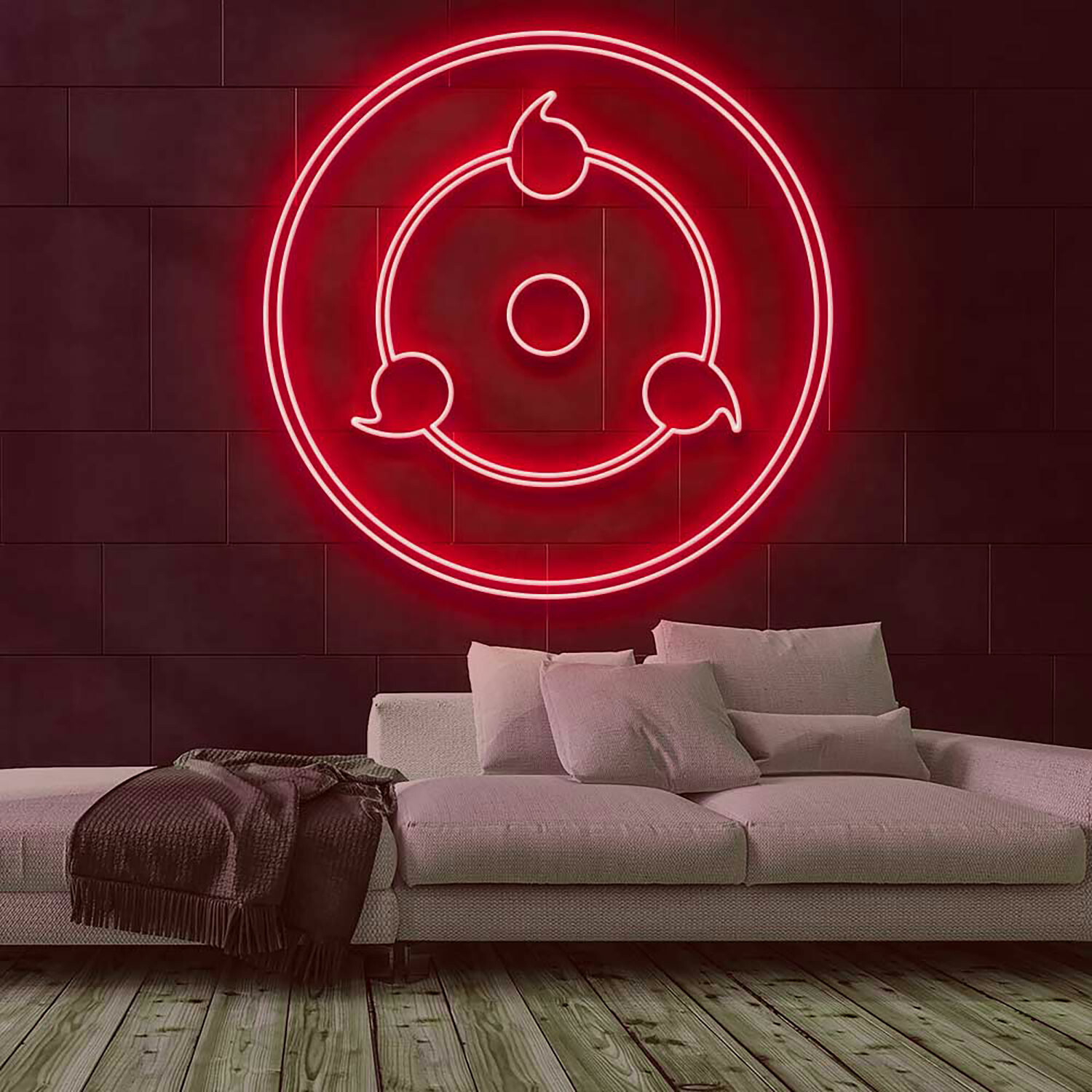 Sharingan// Large (Red) - Eye-Catching Neon Artwork - Touch of Modern