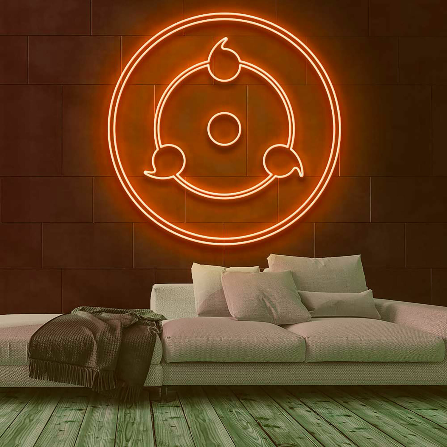 Sharingan// Medium (Orange) - Eye-Catching Neon Artwork - Touch of Modern