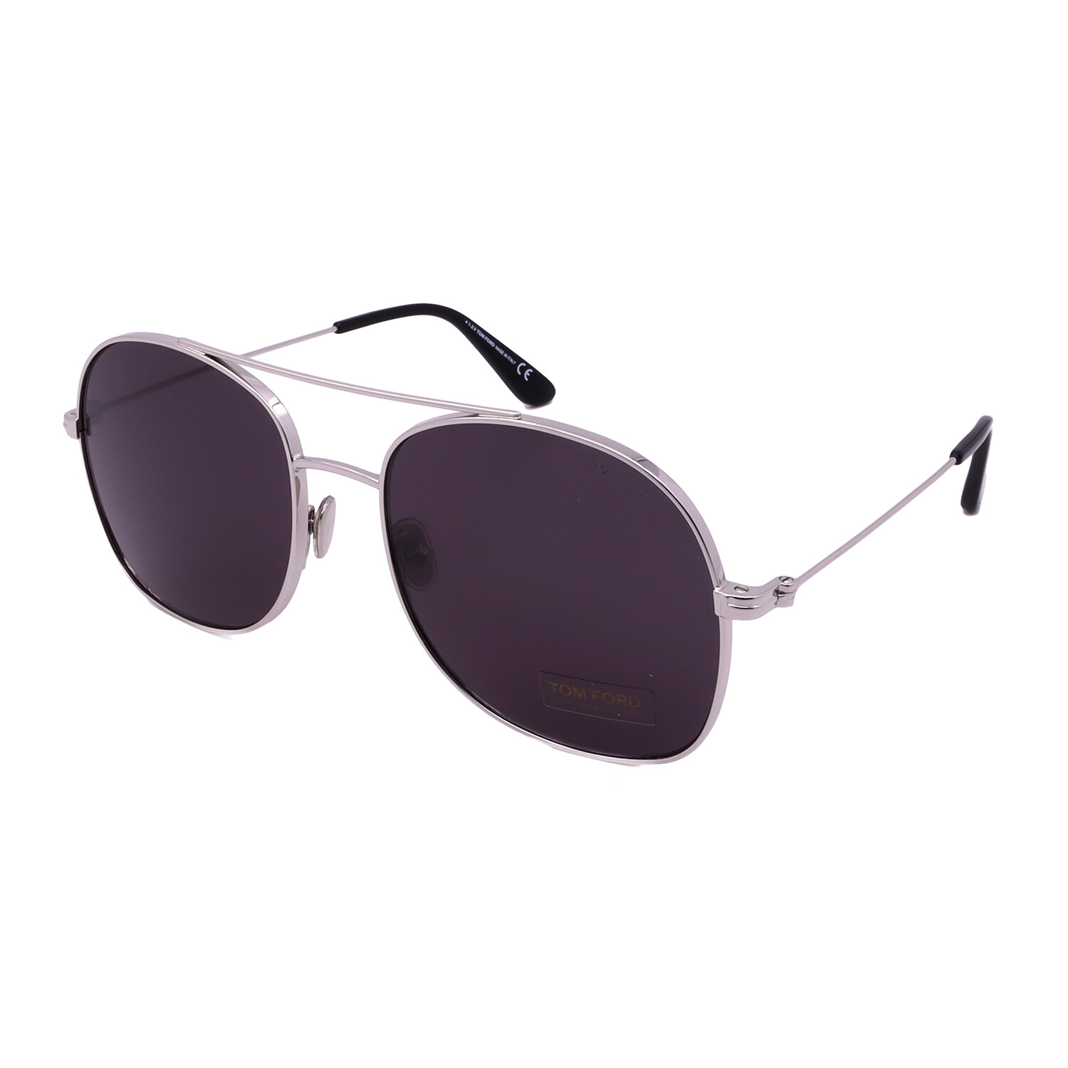 Men's Round FT758-S 16A Sunglasses // Silver + Black - Tom Ford Eyewear ...