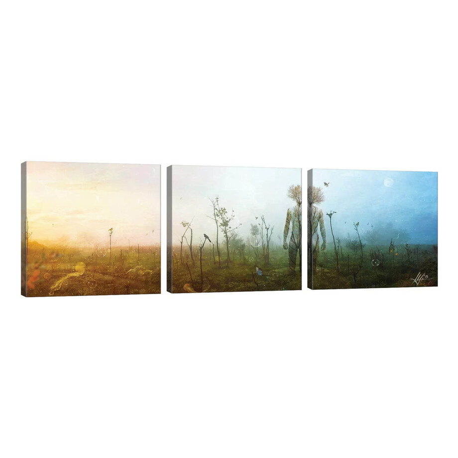 Trending Triptych Art - Looking Into A Dream - Touch of Modern